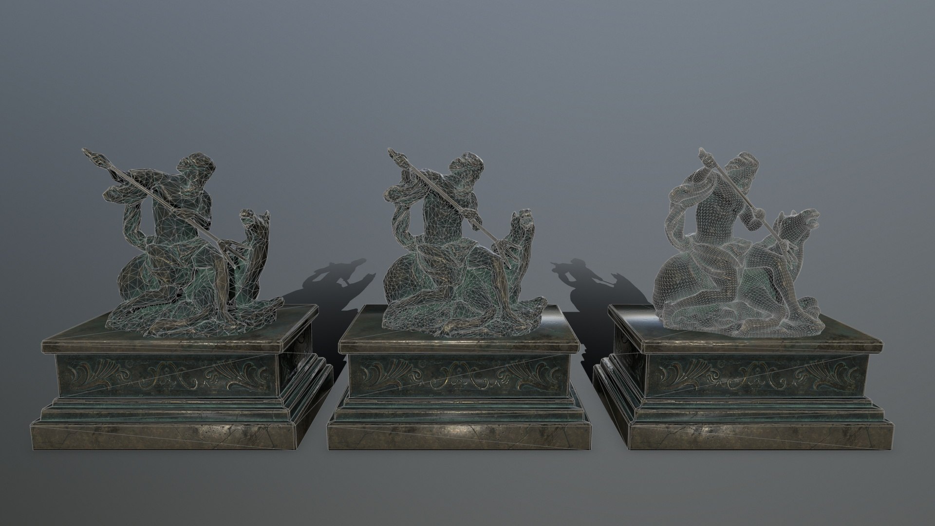 Neptune Statue 3D Model - TurboSquid 1394951