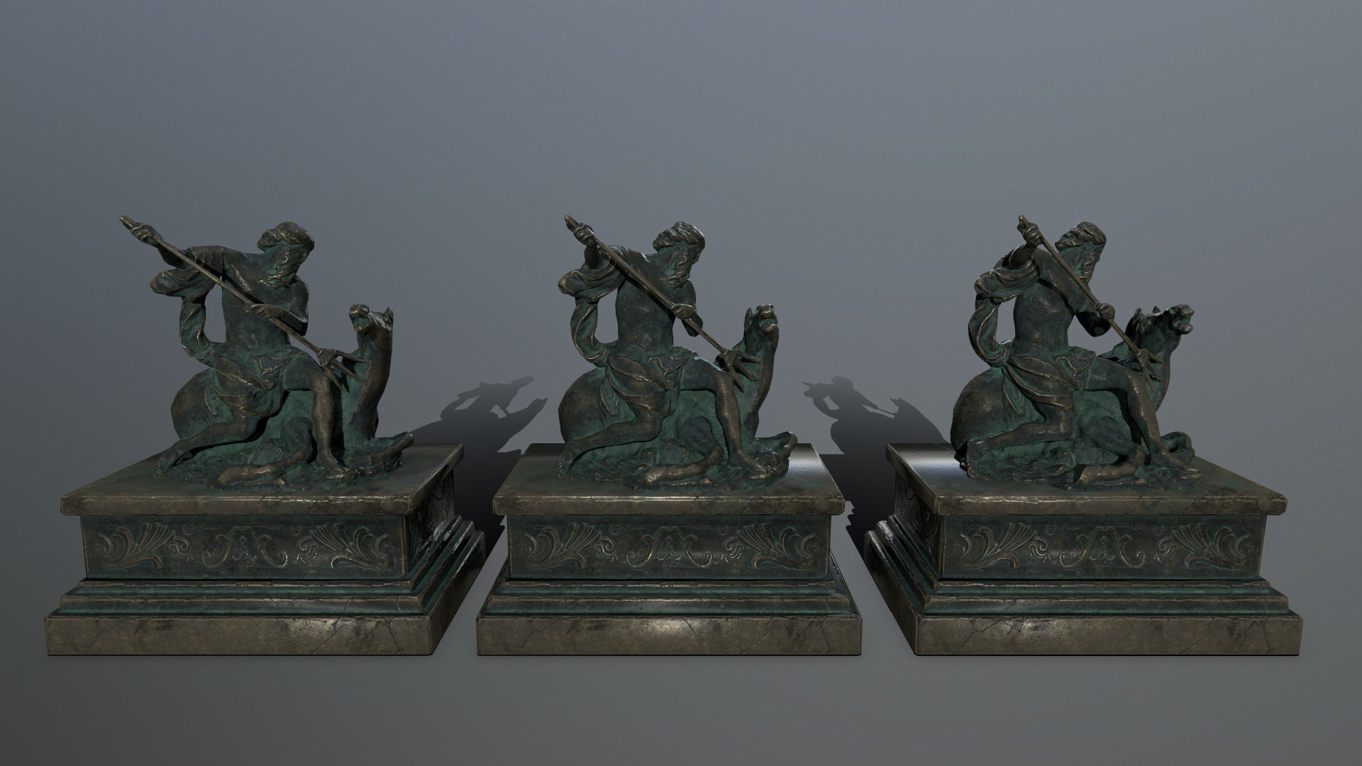 Neptune Statue 3D Model - TurboSquid 1394951