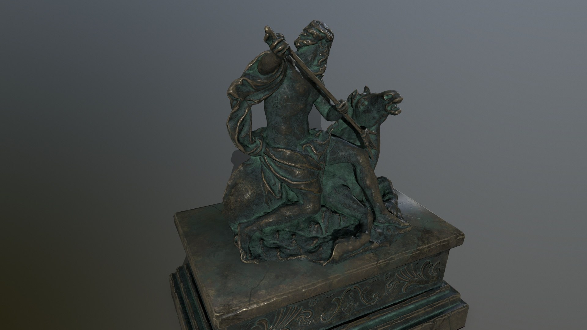 Neptune Statue 3D Model - TurboSquid 1394951