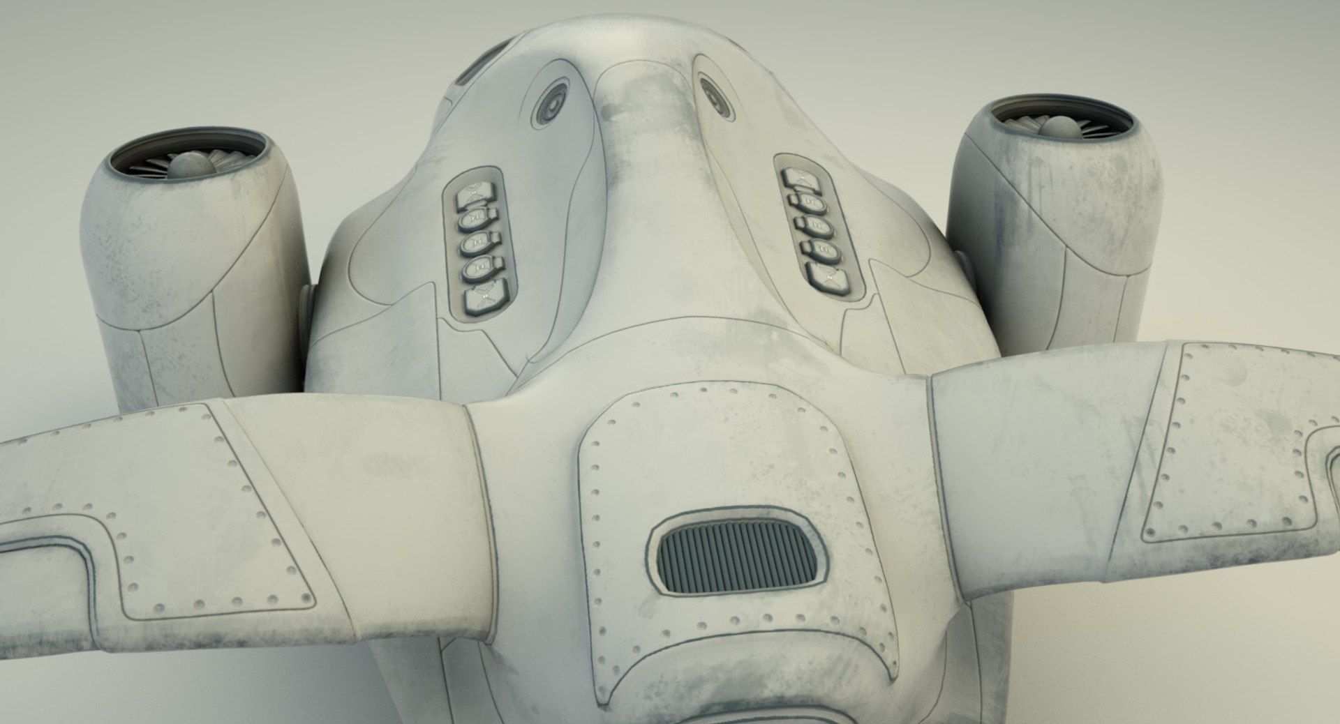 3d Model Of Cruiser Futuristic Spaceship