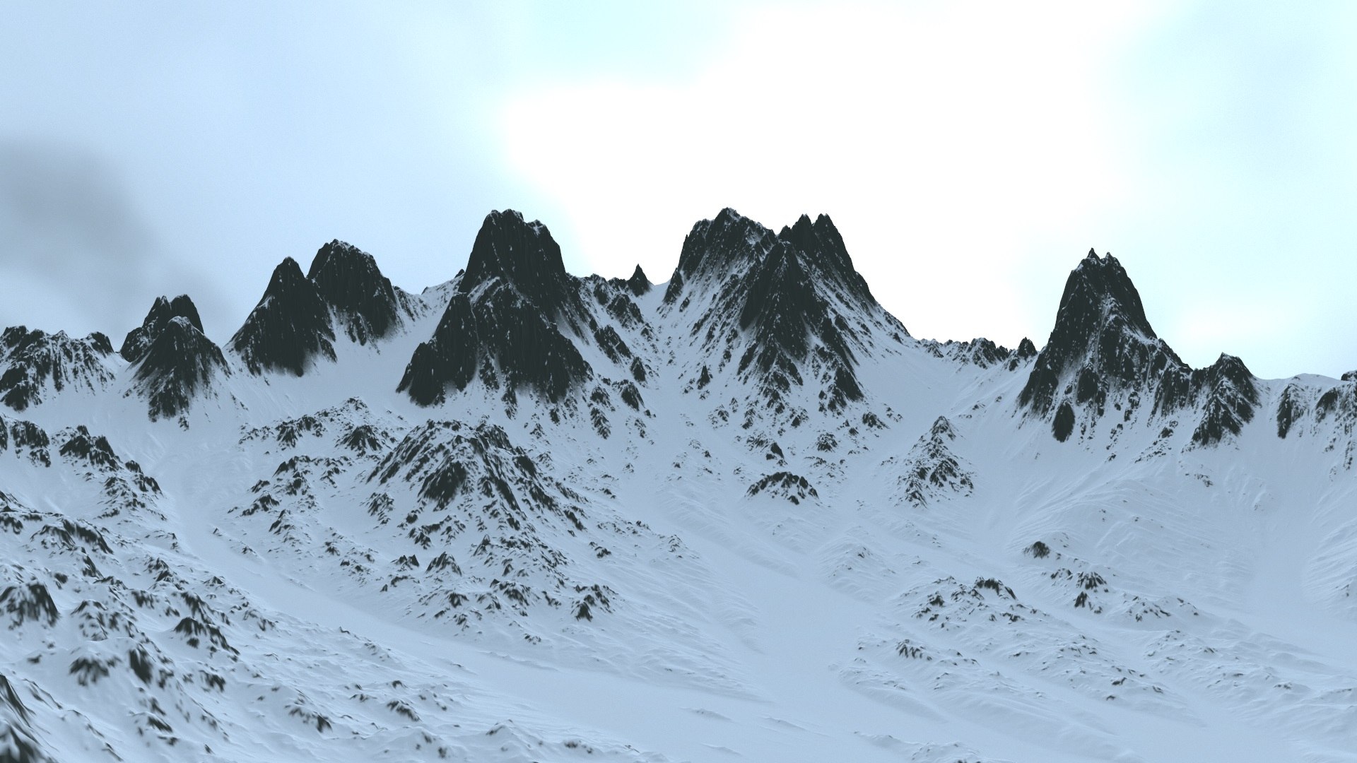 Snow mountain model - TurboSquid 1232964