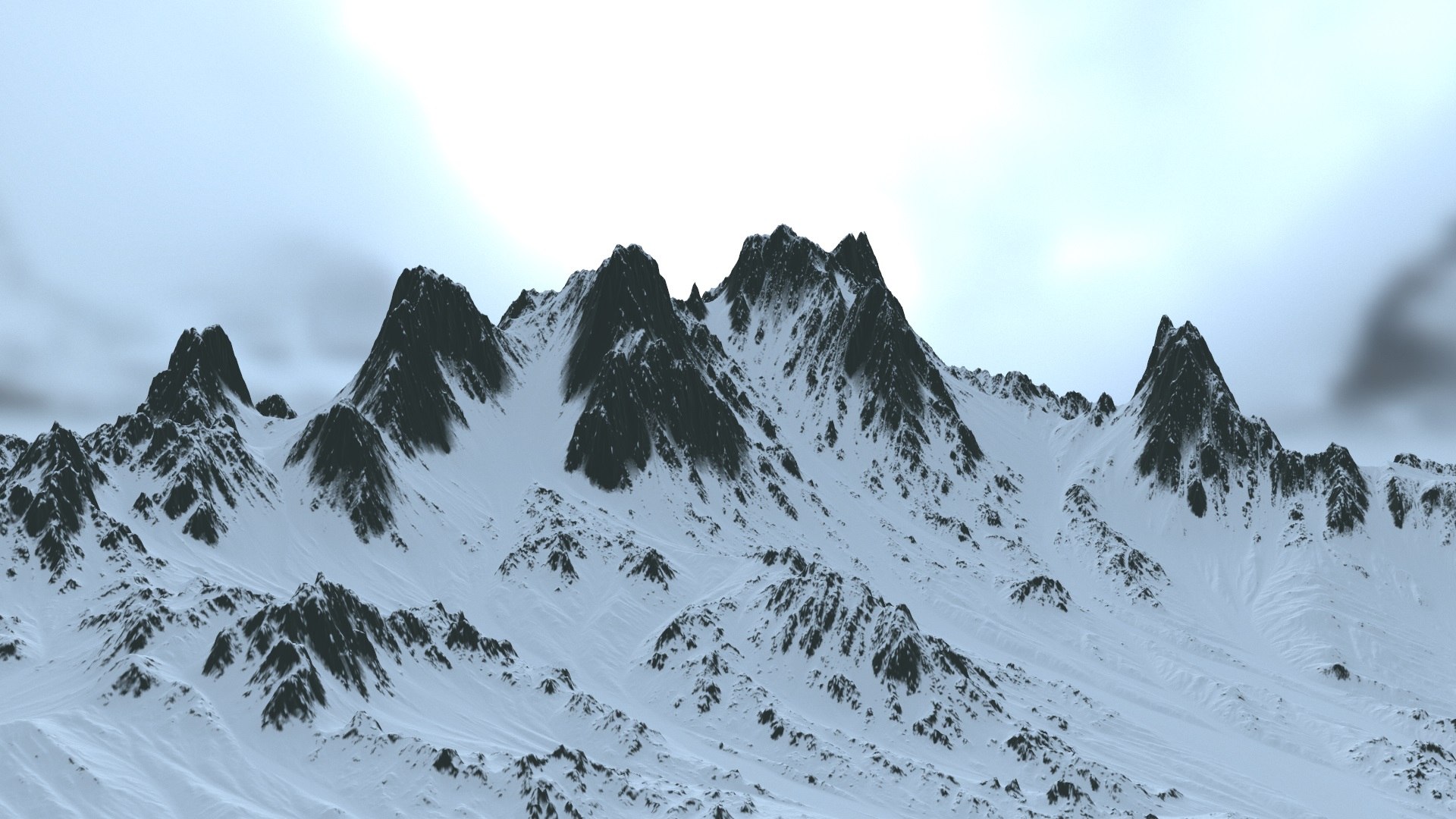 Snow mountain model - TurboSquid 1232964