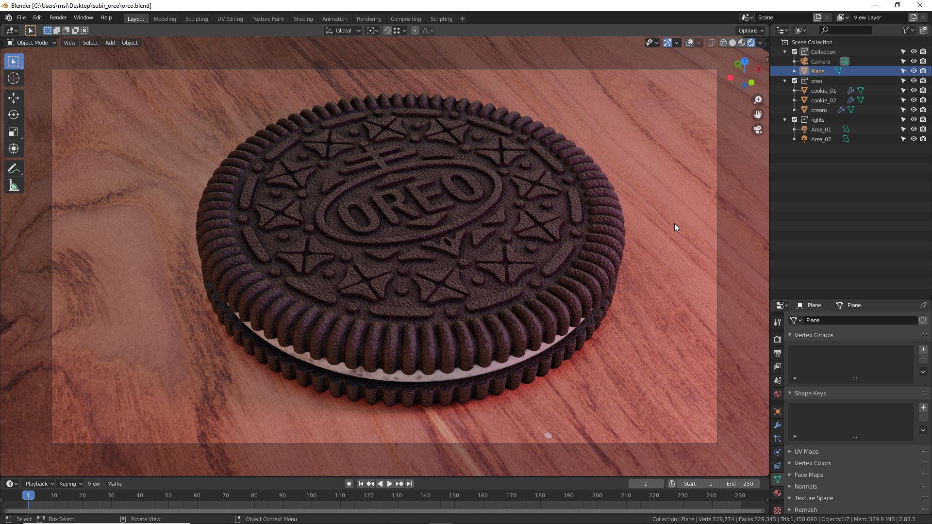 Oreo Cookie 3D Model - TurboSquid 1625762