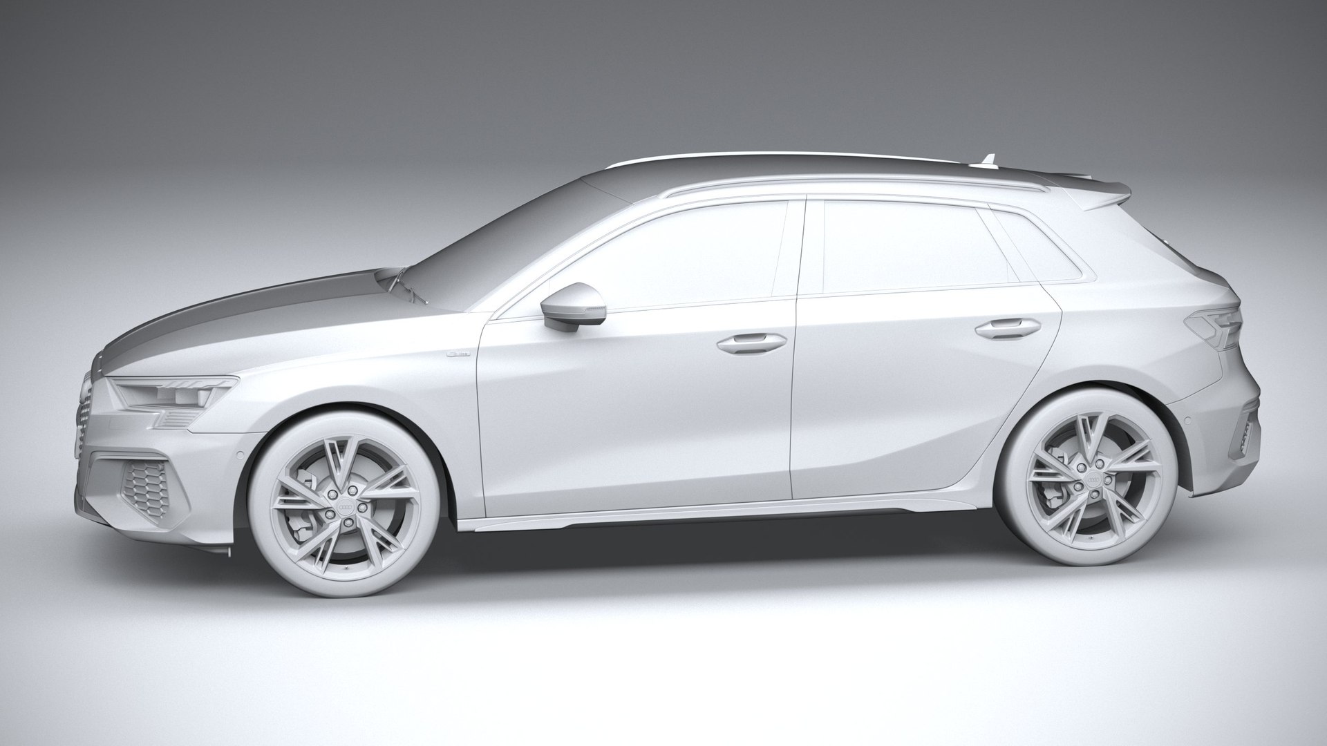 Audi a3 s-line 3D model - TurboSquid 1537010