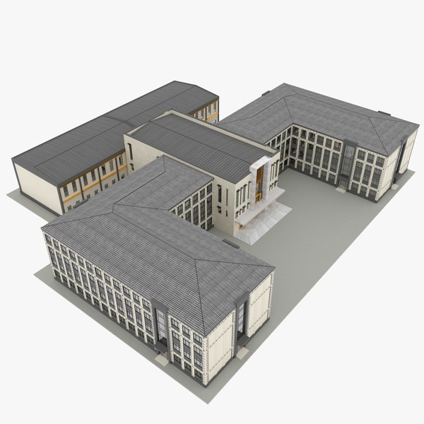 school football stadium track 3d model