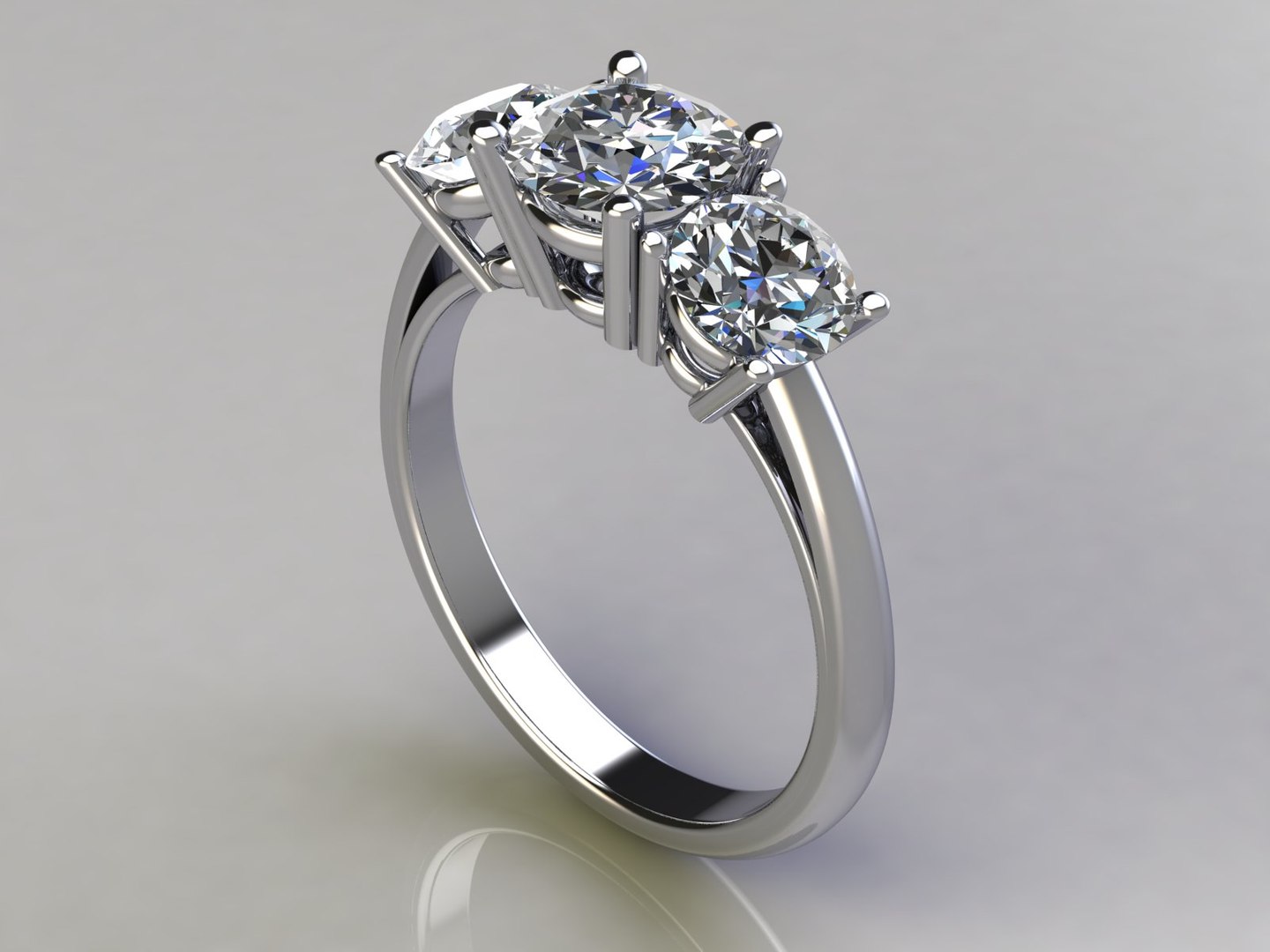 3d Stone Engagement Ring