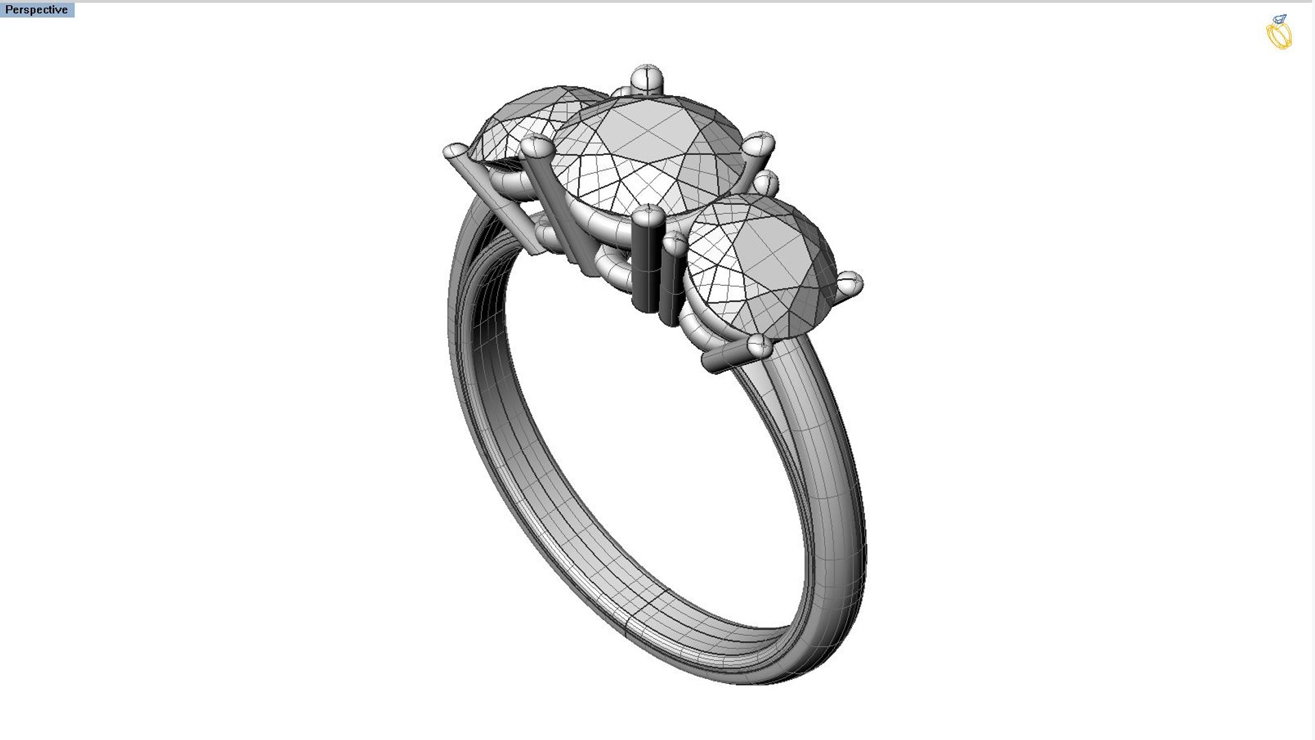 3d Stone Engagement Ring