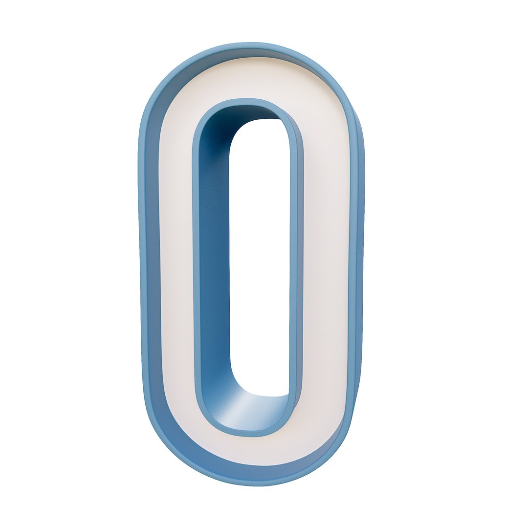 3D Marquee Number Zero Light Bulb Glow Sign - TurboSquid 1973570