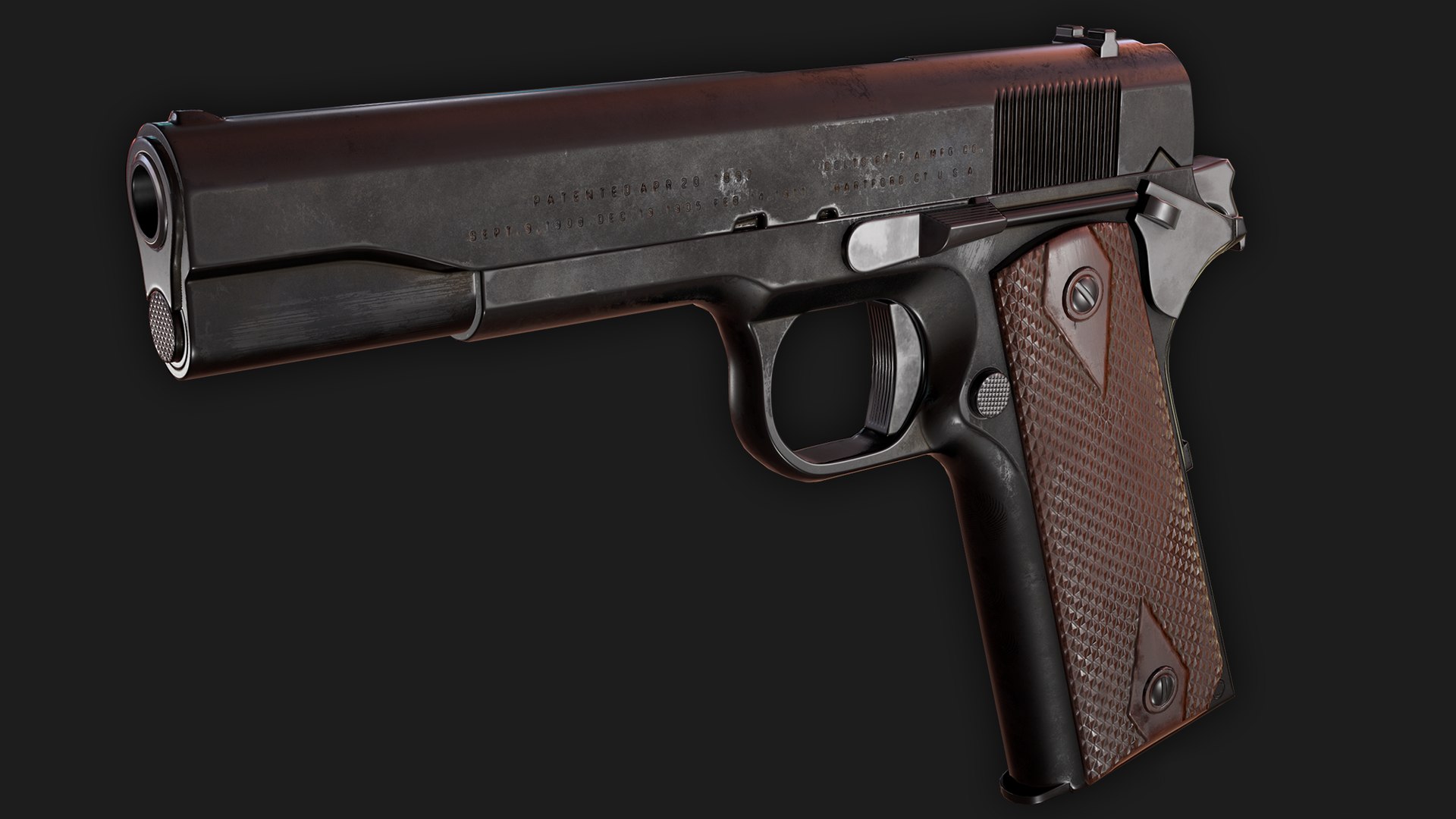 M1911 3D - TurboSquid 1235380