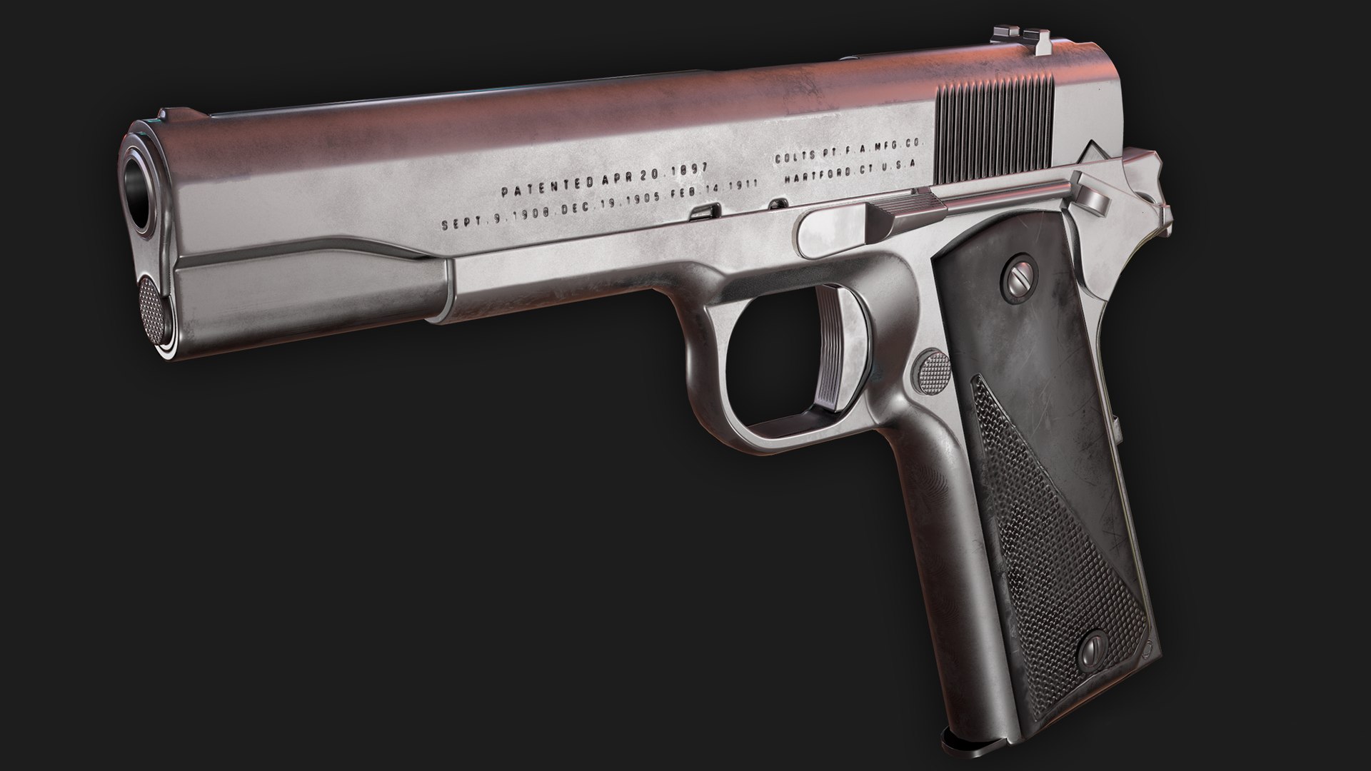 M1911 3D - TurboSquid 1235380