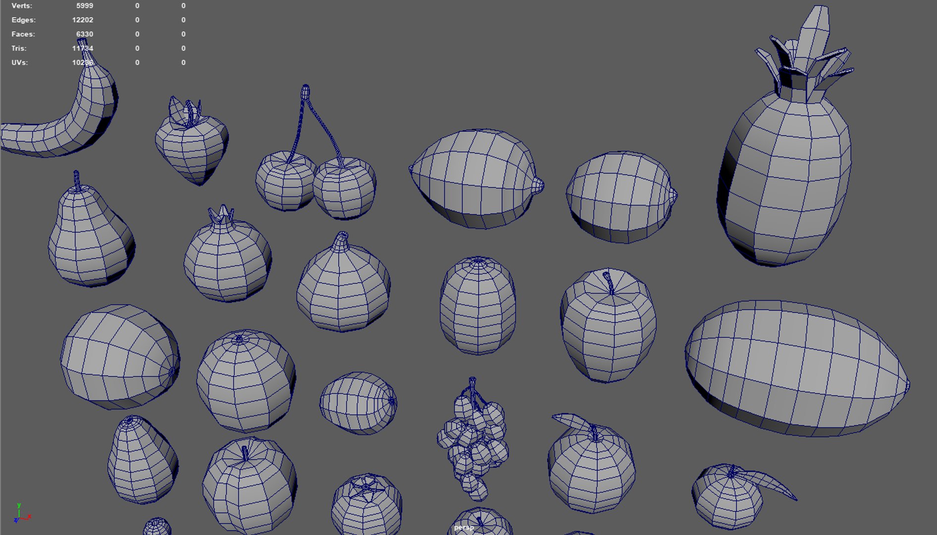 Low Poly Fruit Pack 3D Model - TurboSquid 2044772