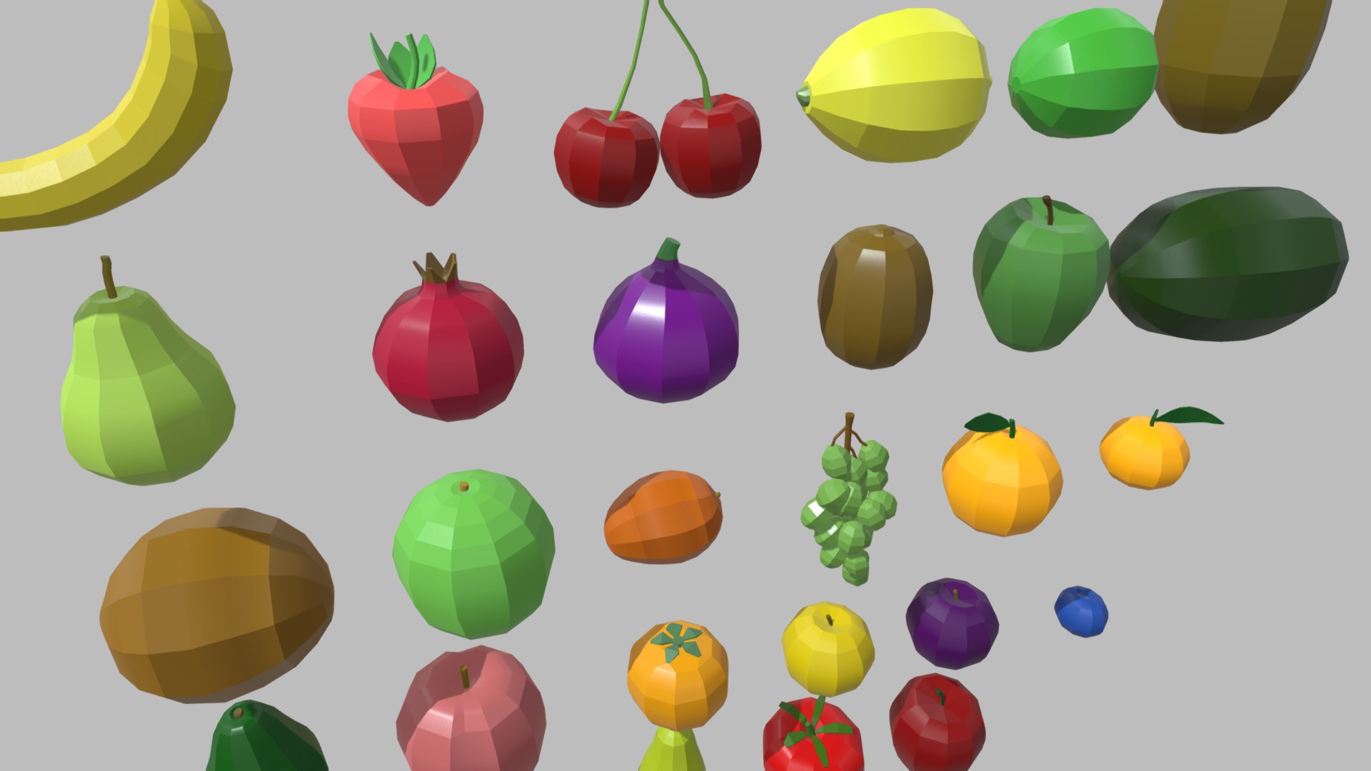 Low Poly Fruit Pack 3D Model - TurboSquid 2044772