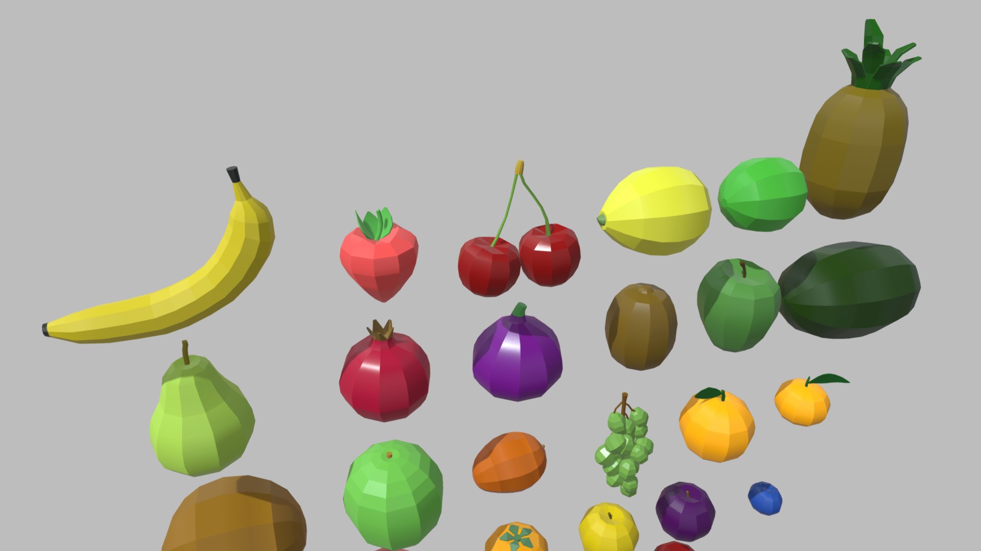 Low Poly Fruit Pack 3D Model - TurboSquid 2044772
