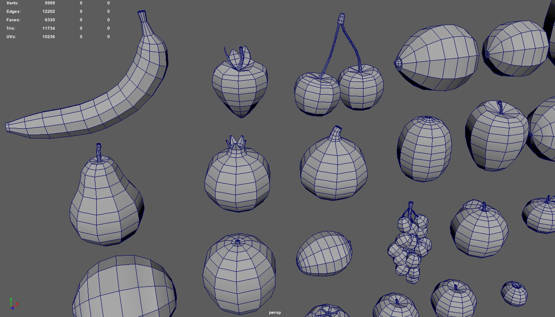 Low Poly Fruit Pack 3D Model - TurboSquid 2044772