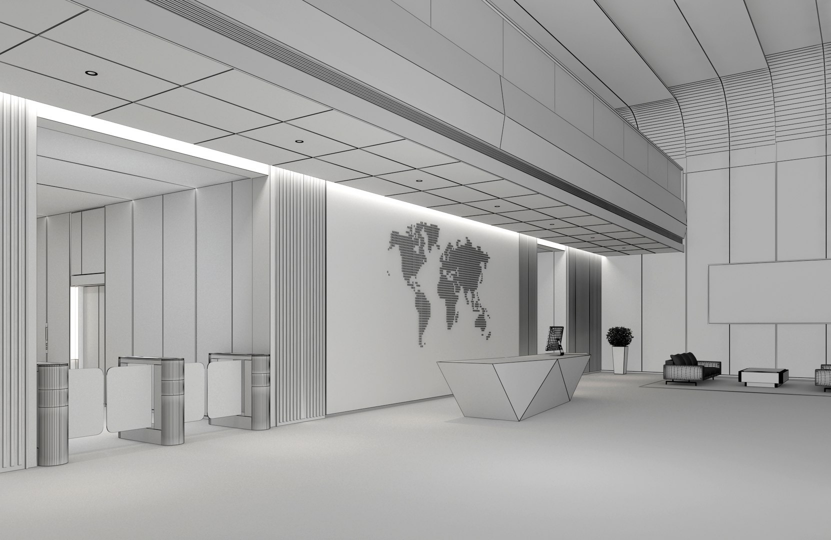 Lobby Reception Collection 03 3D - TurboSquid 2276561