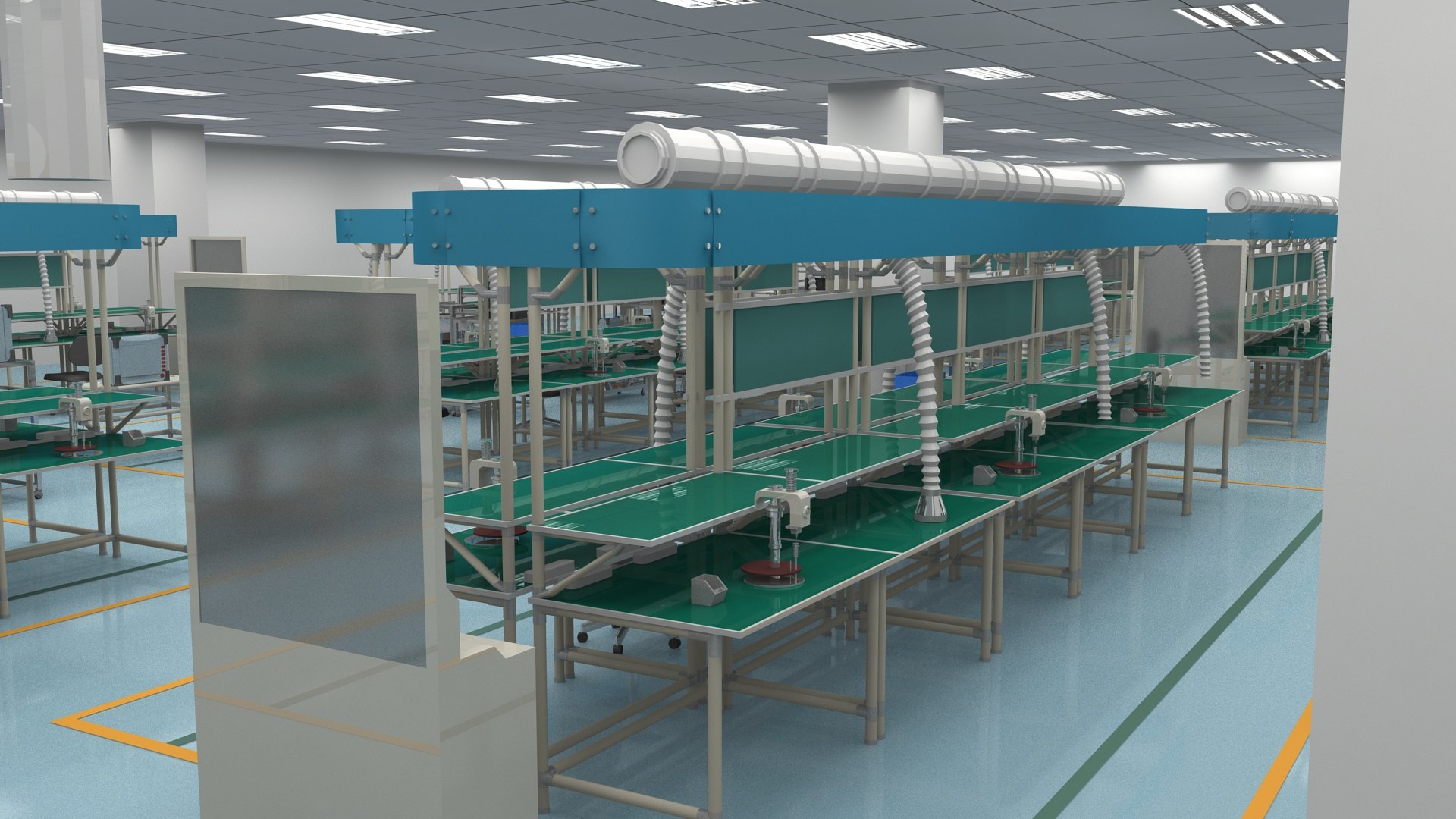3D Factory Production Line Scenario Model - TurboSquid 2038494