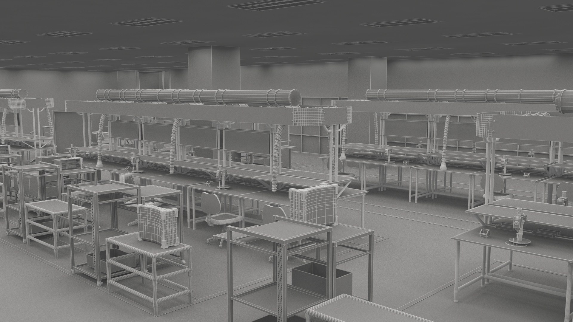 3D Factory Production Line Scenario Model - TurboSquid 2038494