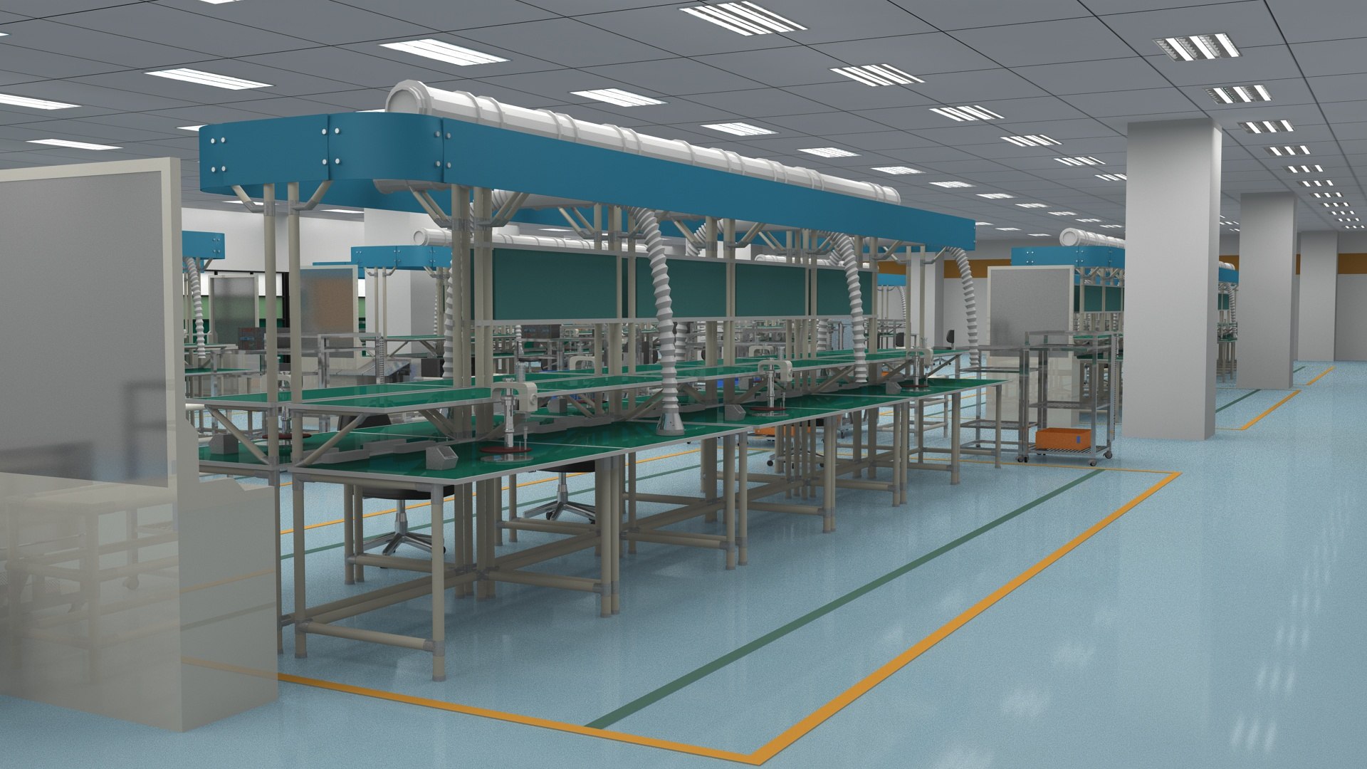 3D Factory Production Line Scenario Model - TurboSquid 2038494