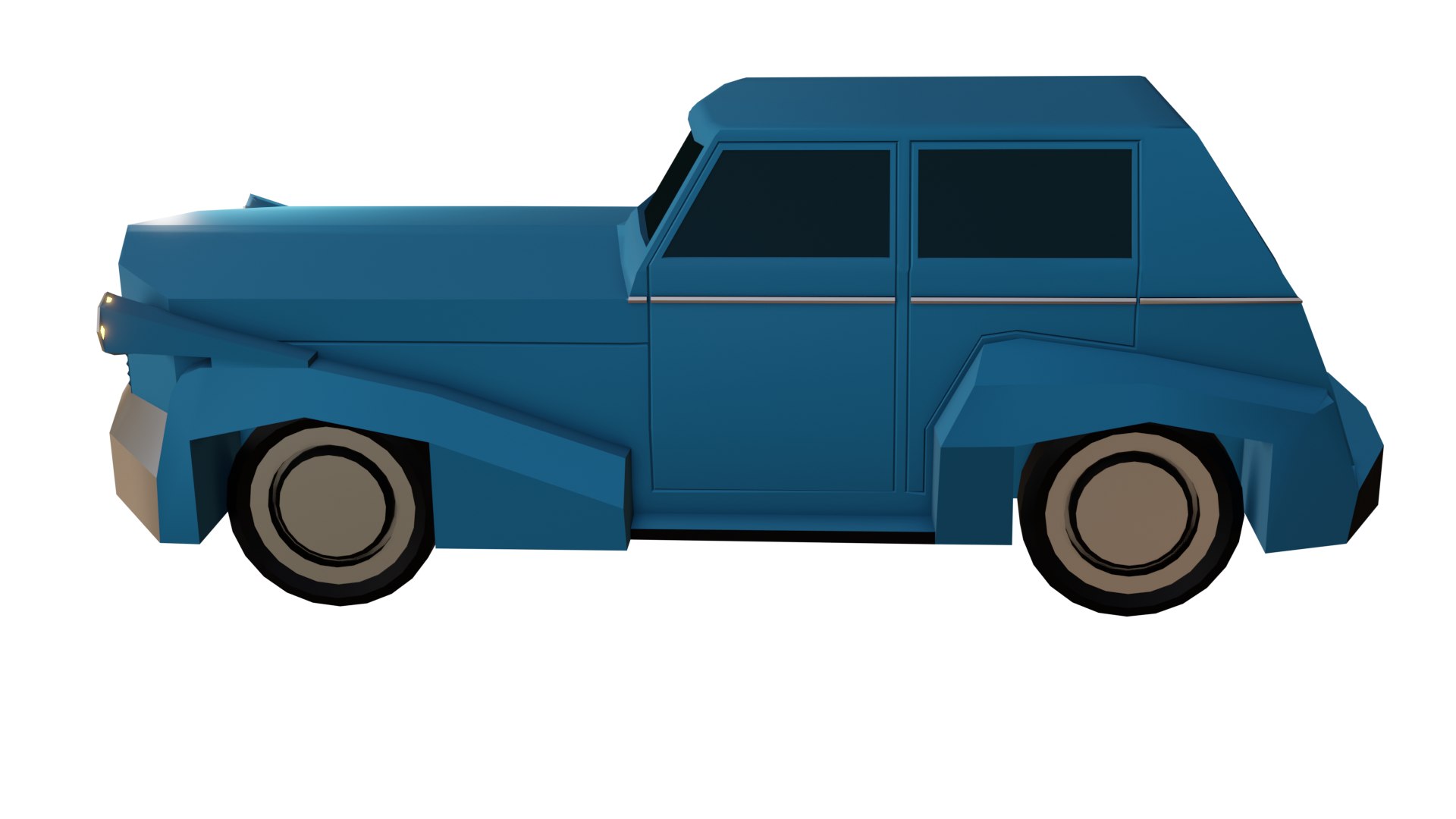 3D Low Poly Old Timey Gangster Car Model - TurboSquid 1878336