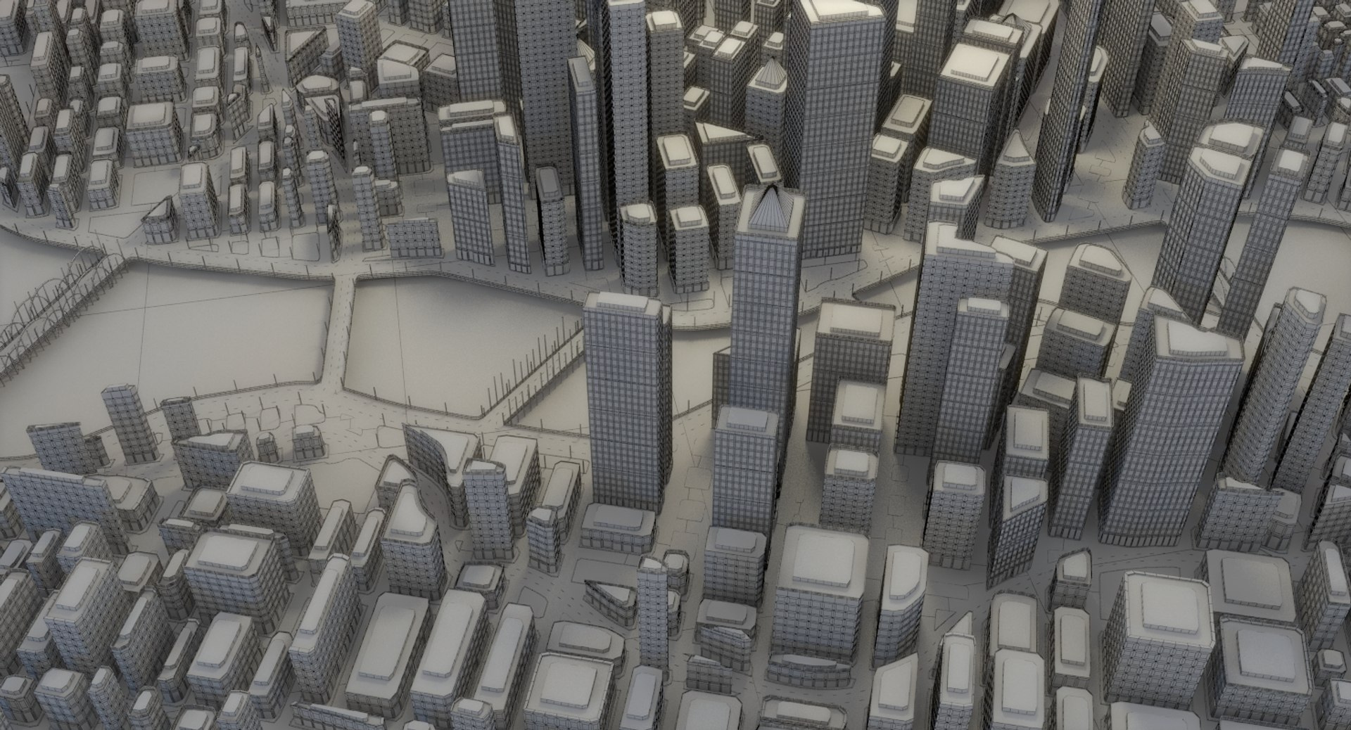 3D Cityscape Night Model - TurboSquid 1568435
