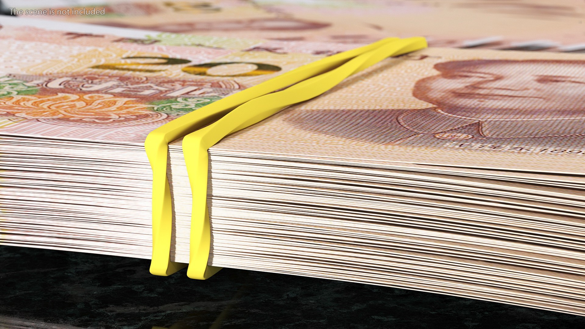 3D Stack Of Chinese 20 Yuan 2019 Bills With Rubber Band - TurboSquid ...