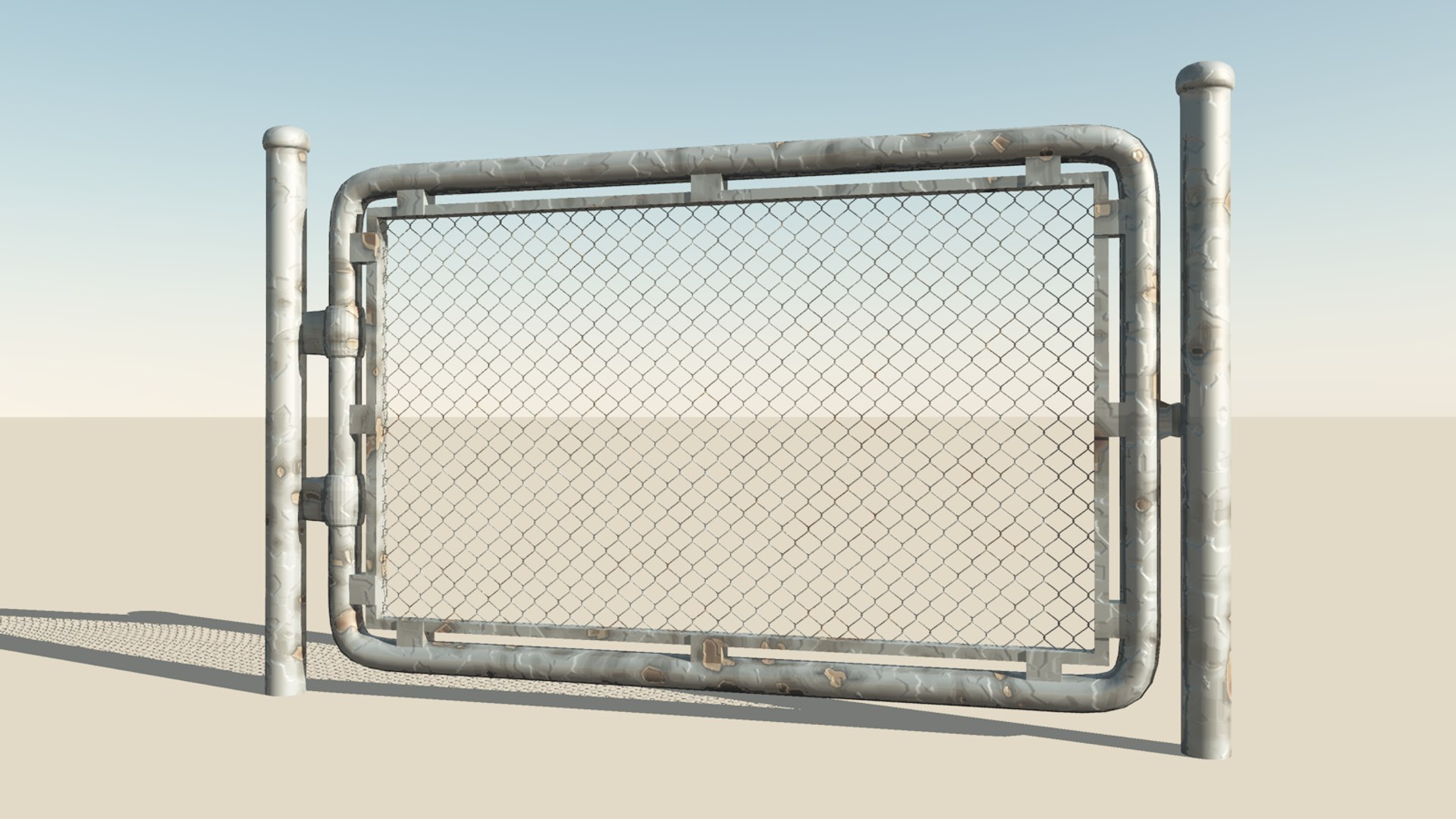 Industrial Gate 3d Obj