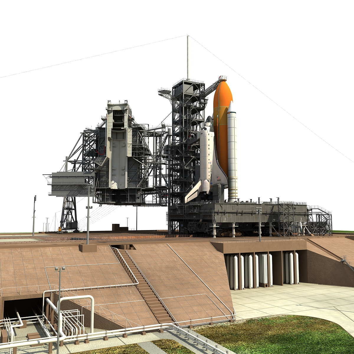 Nasa launch complex 3D model - TurboSquid 1152910