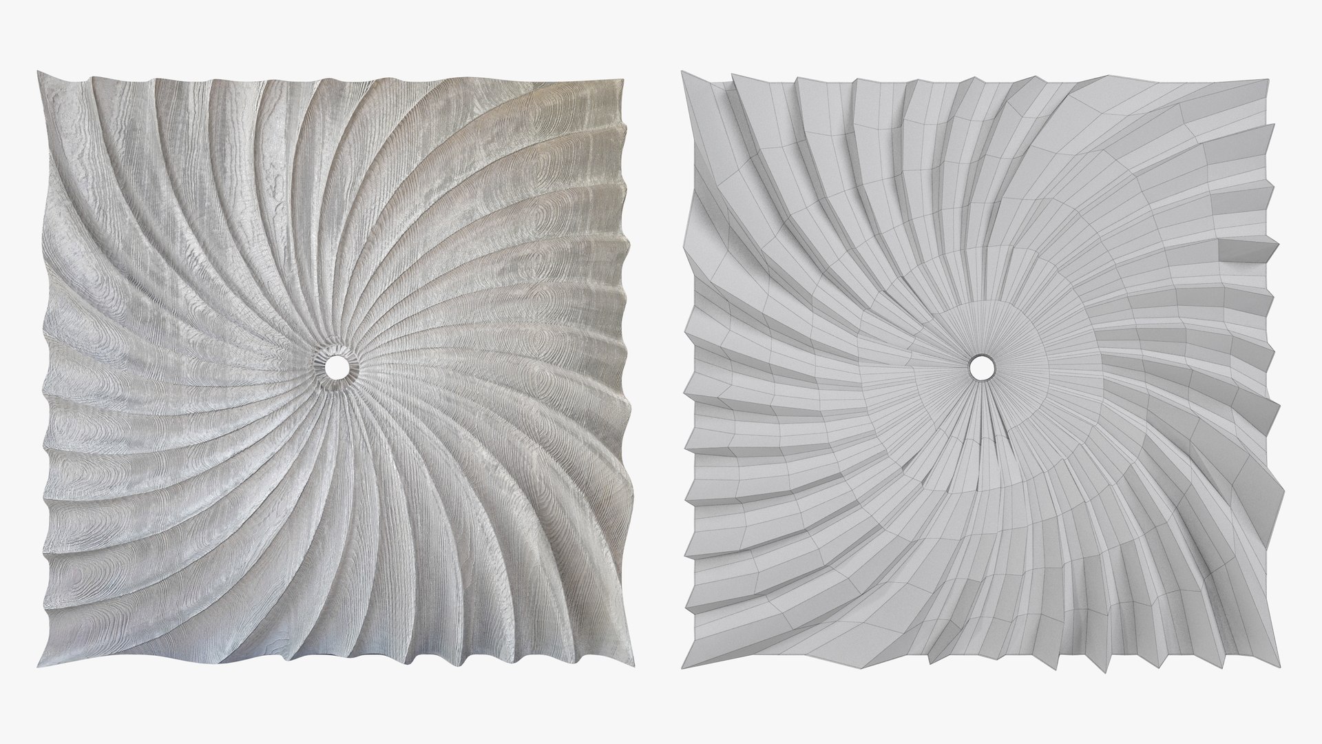 3D Wall Panel Spiral Grooved Model - TurboSquid 2097267