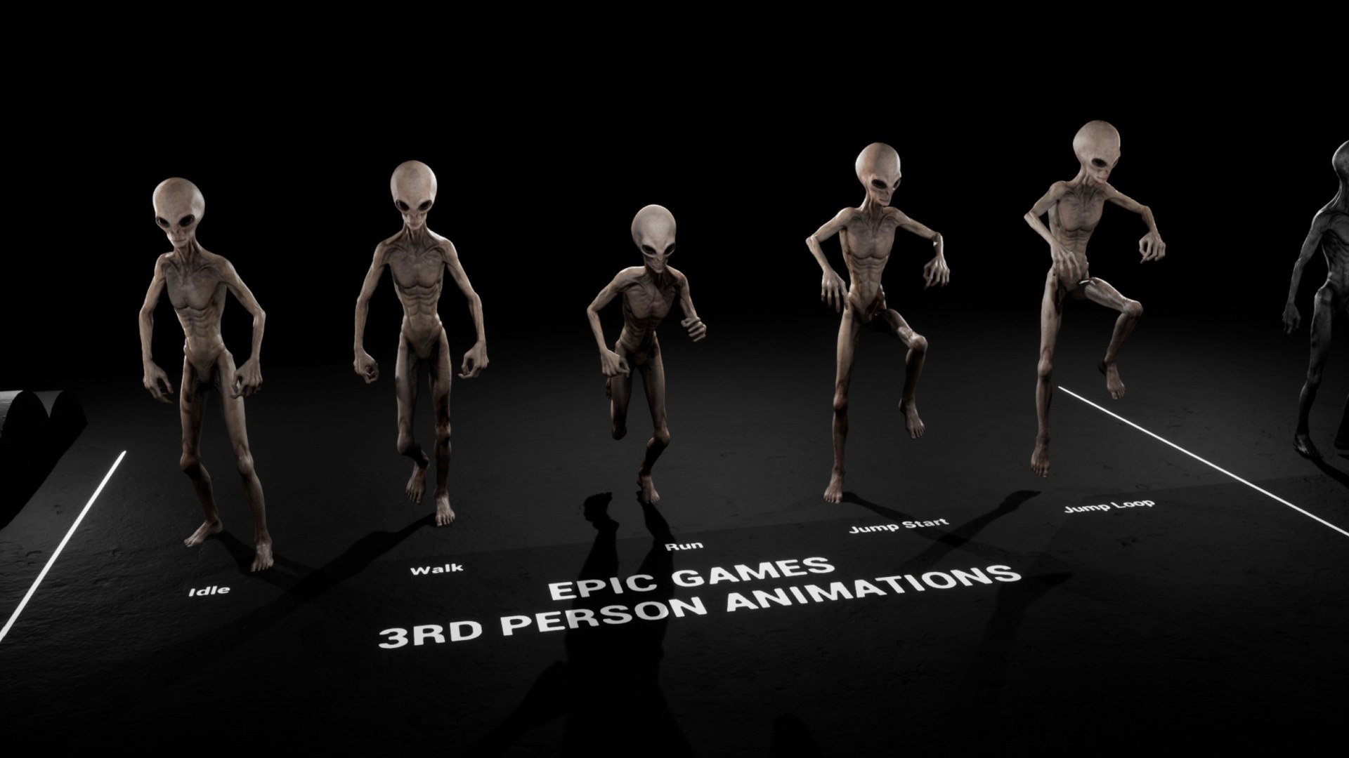 Alien - Grey - Unreal Engine Support 3D Model - TurboSquid 2129503