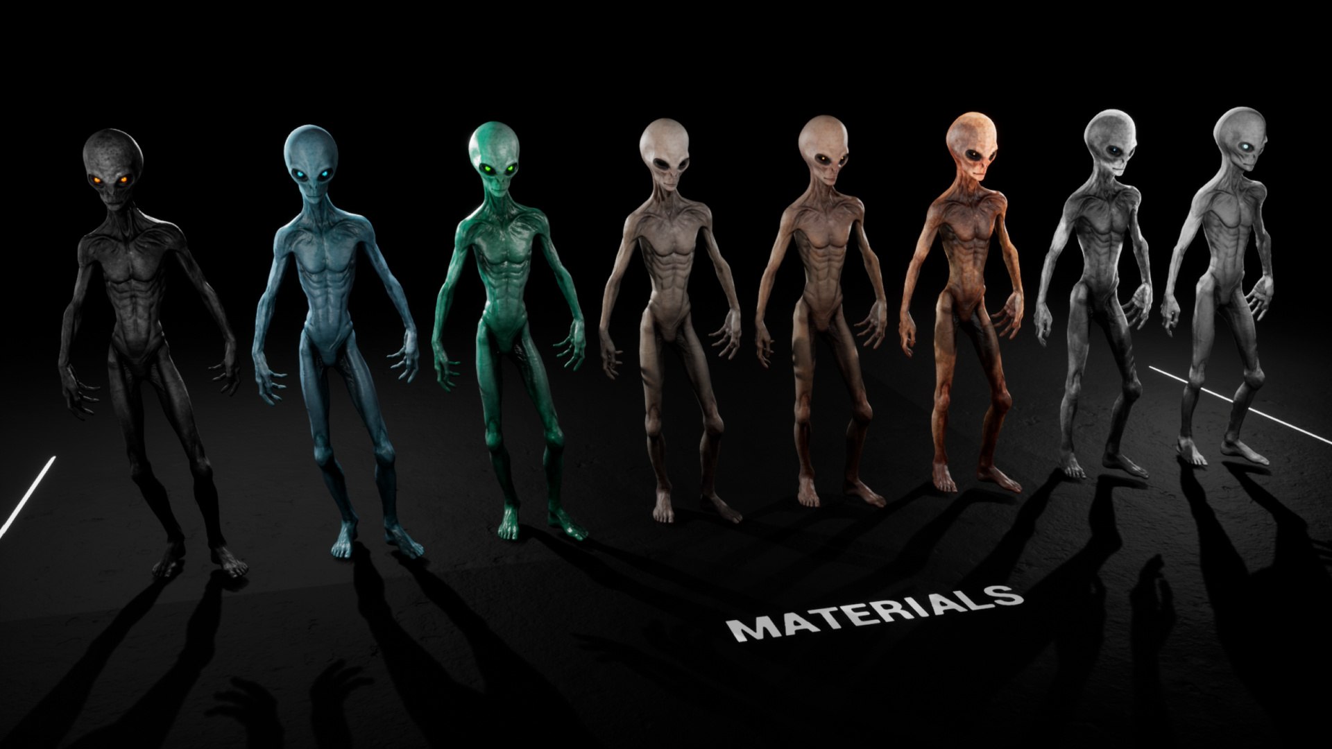 Alien - Grey - Unreal Engine Support 3D Model - TurboSquid 2129503