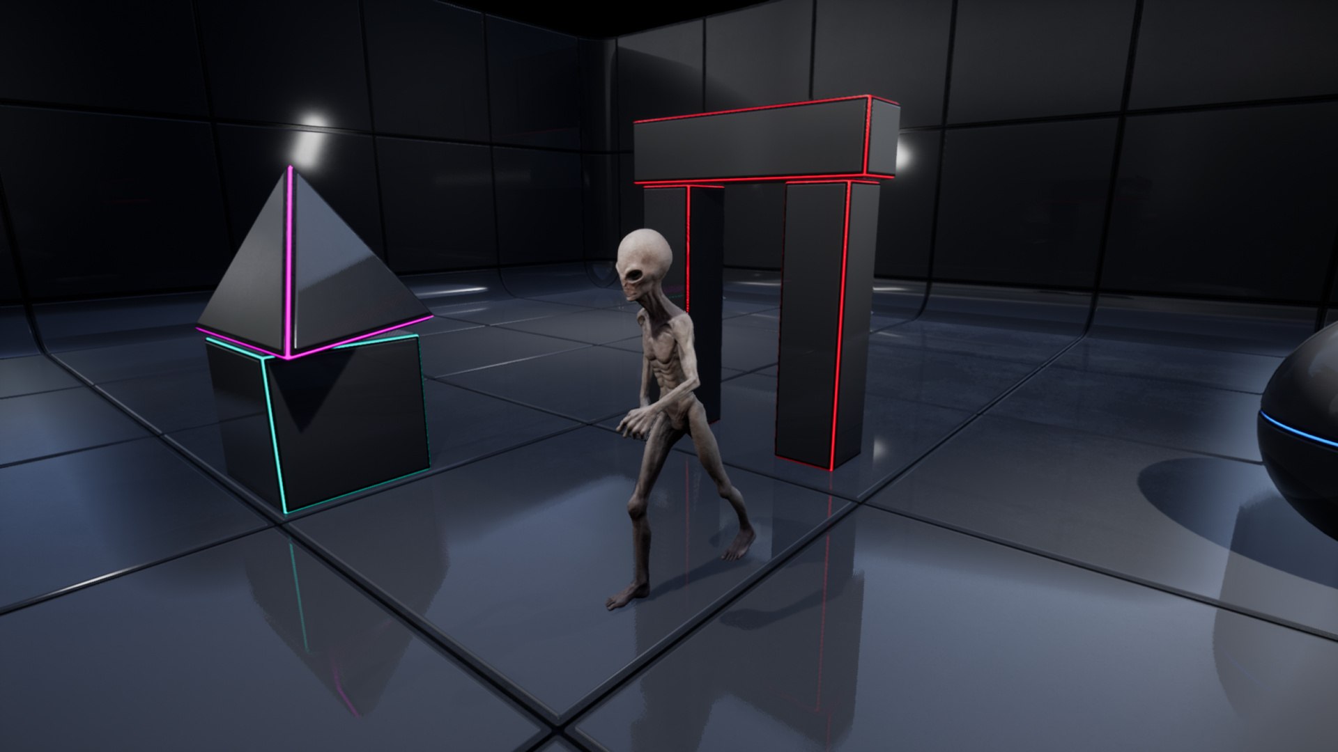 Alien - Grey - Unreal Engine Support 3D Model - TurboSquid 2129503