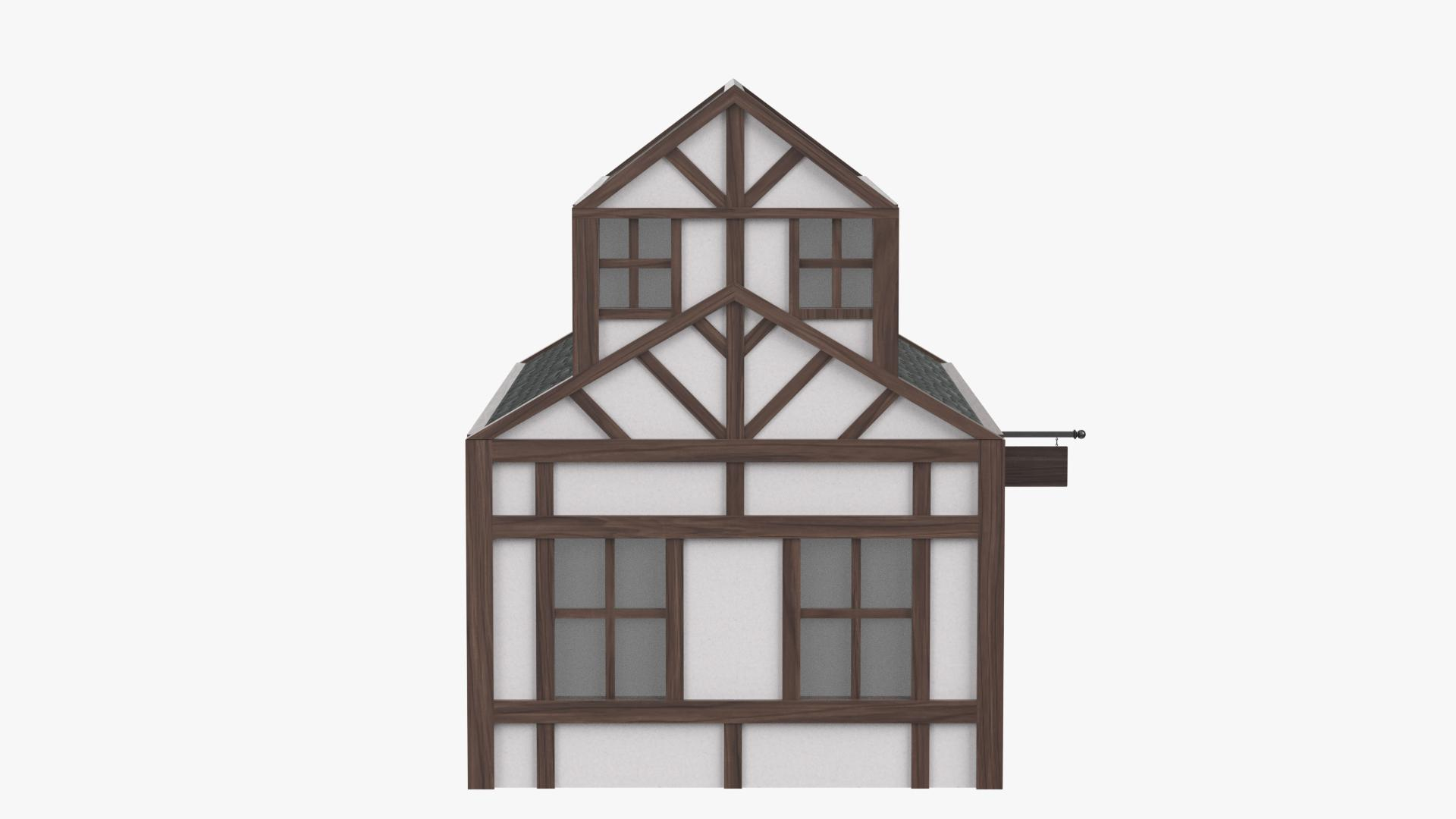 3D Model Half Timbered Inn - TurboSquid 1721796