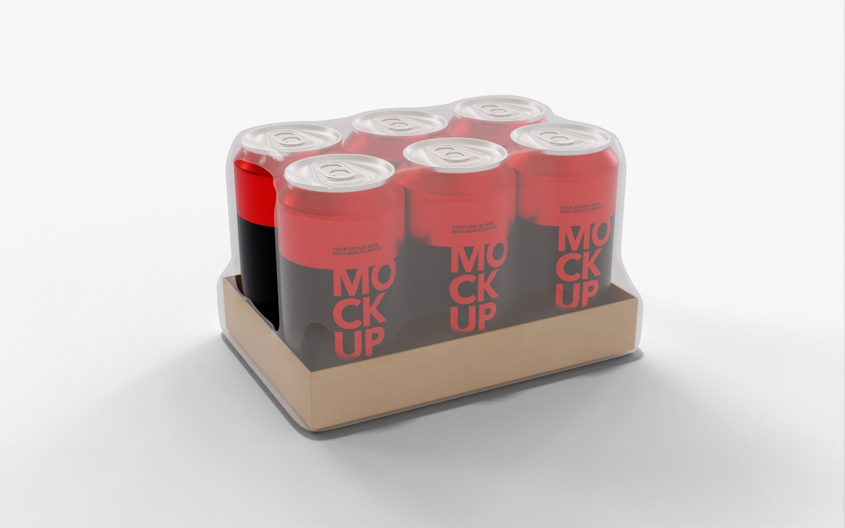 Red Soda Can Pack of 6 3D - TurboSquid 2087365