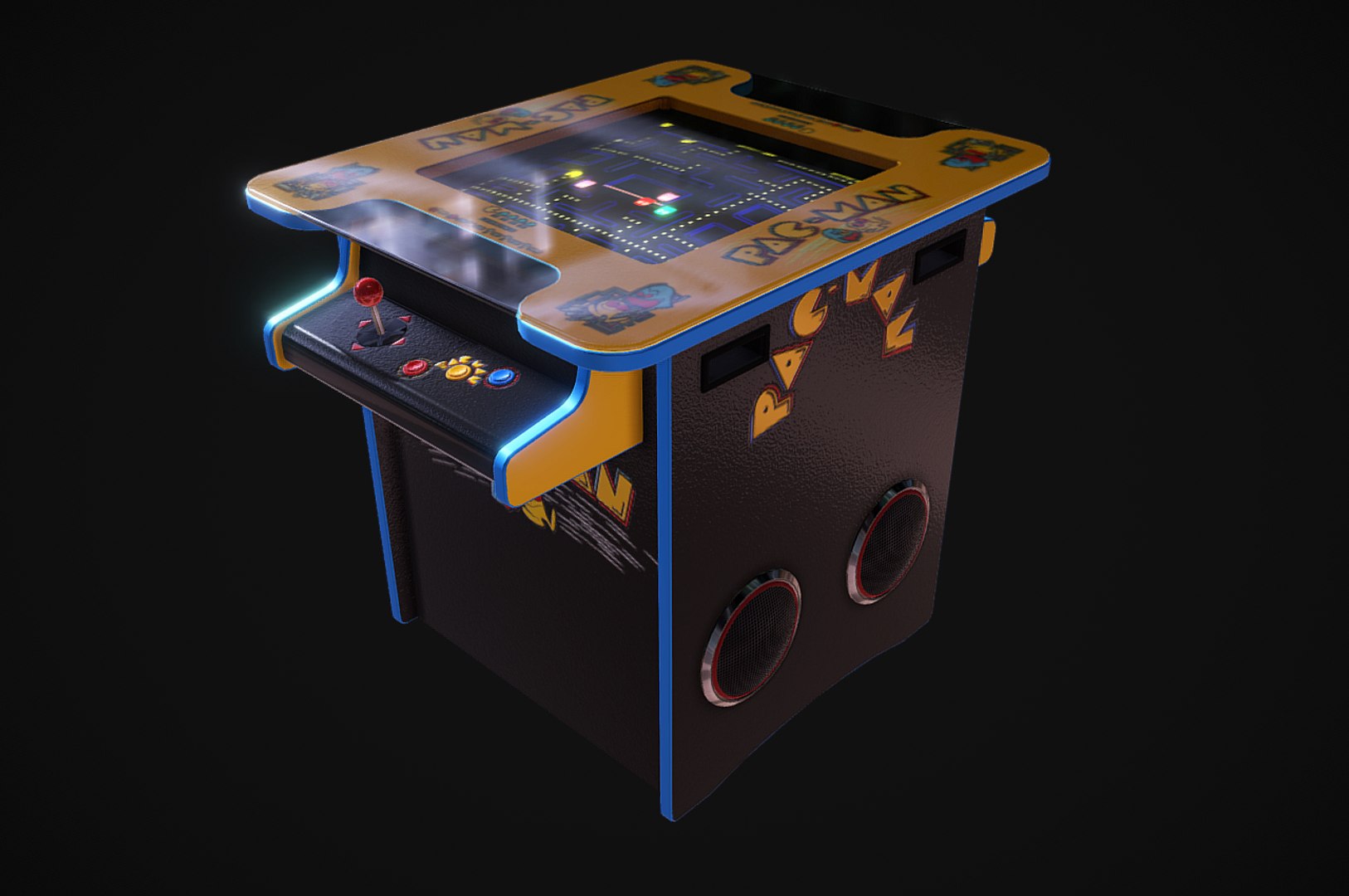3D Cocktail Table Arcade Machine - TurboSquid 1289541
