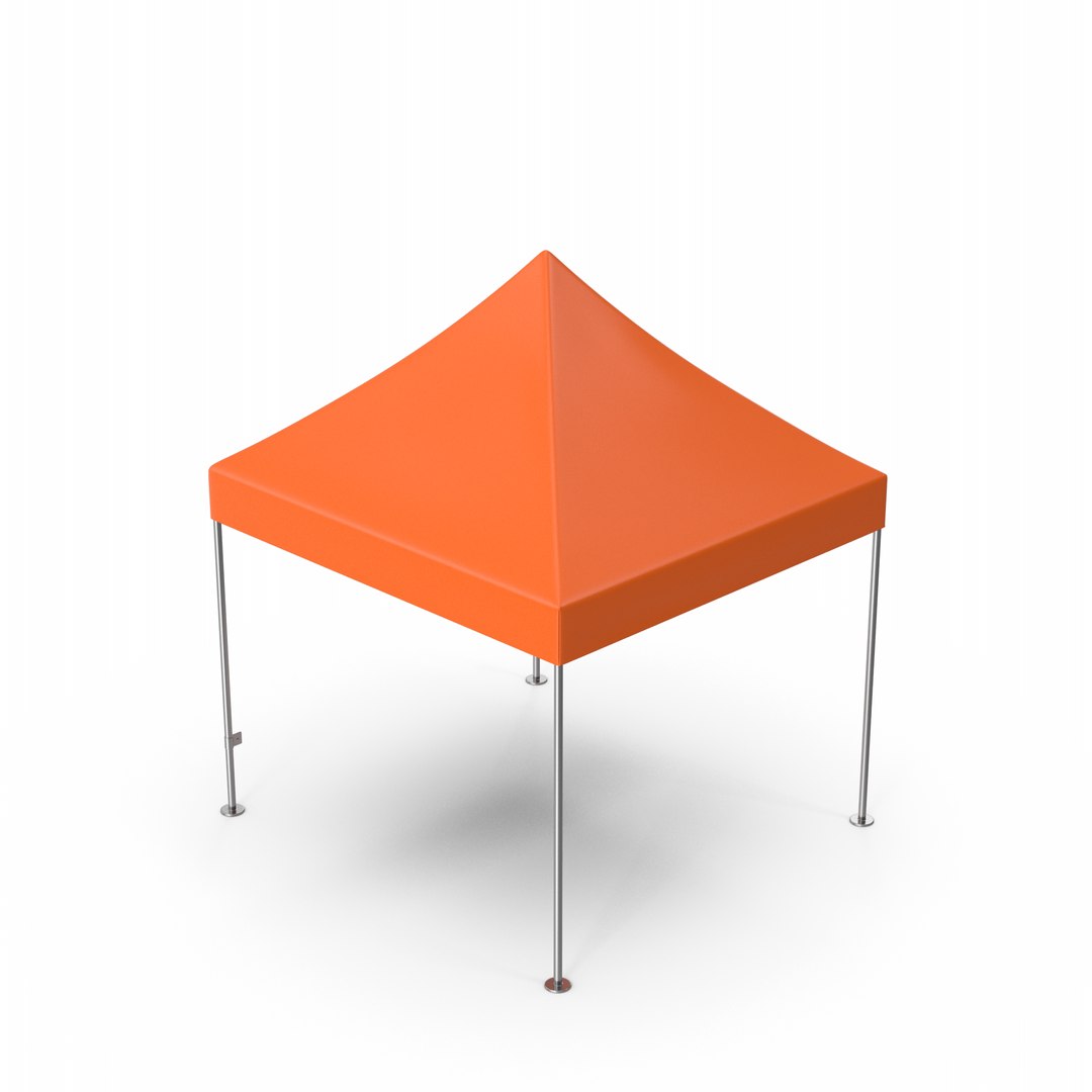 Orange Event Tent 3D Model - TurboSquid 2179806