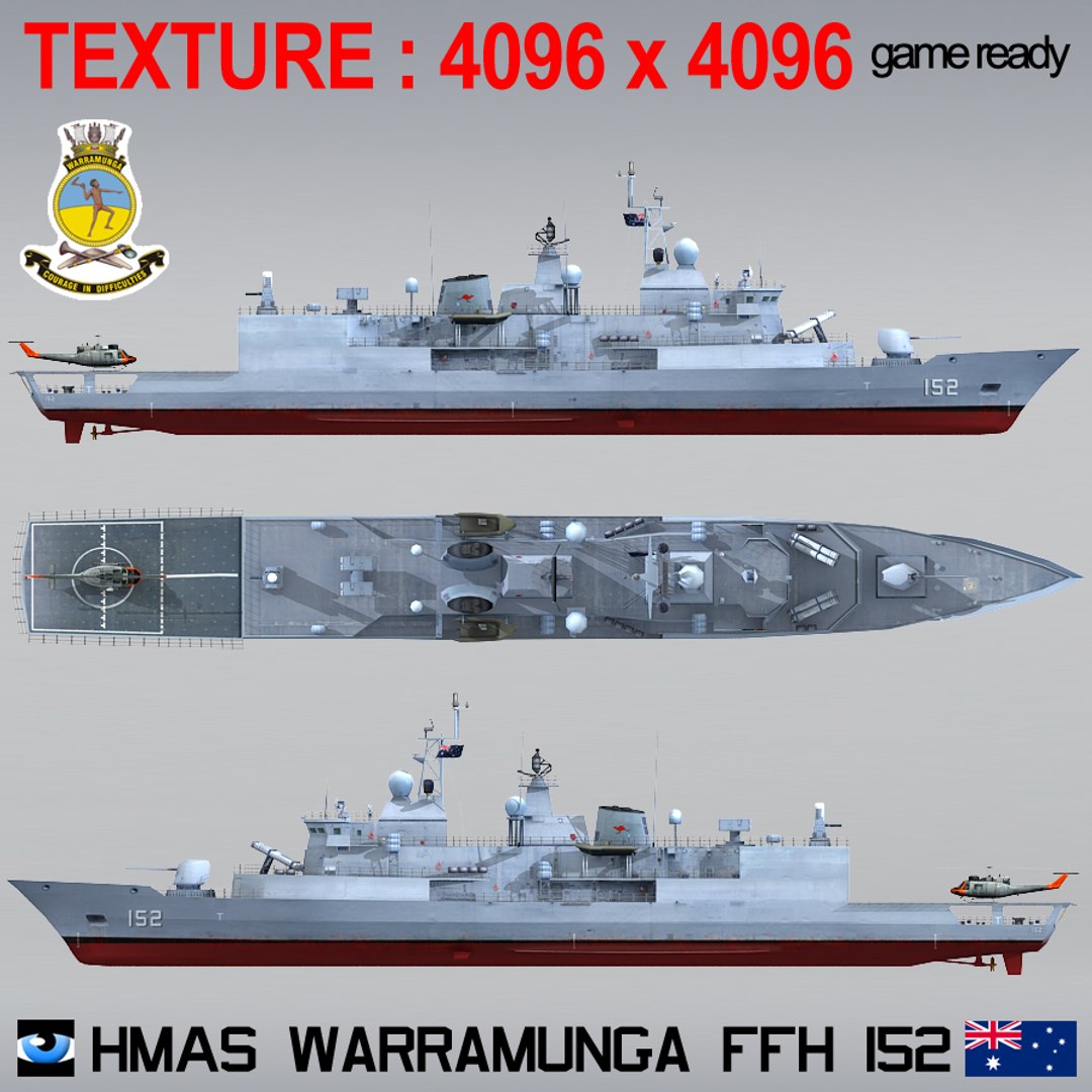 royal australian navy anzac 3d model