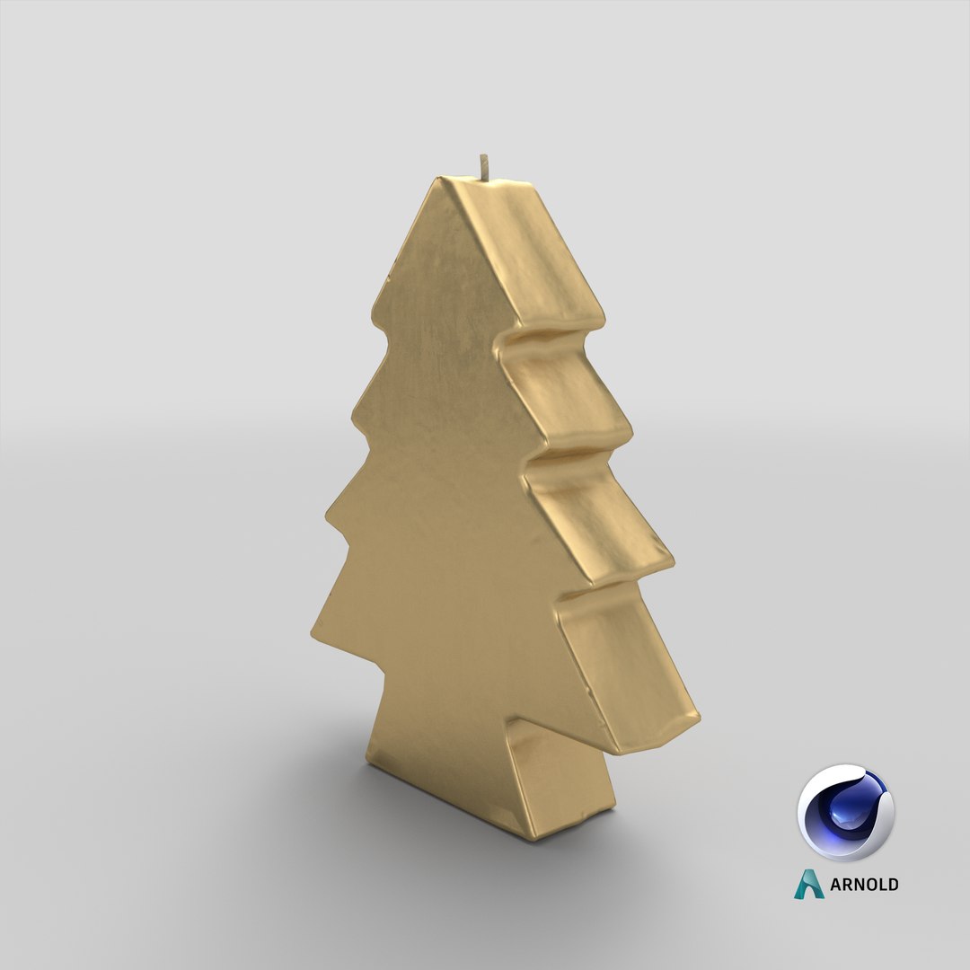 Tree shaped candles 01 3D model - TurboSquid 1350332
