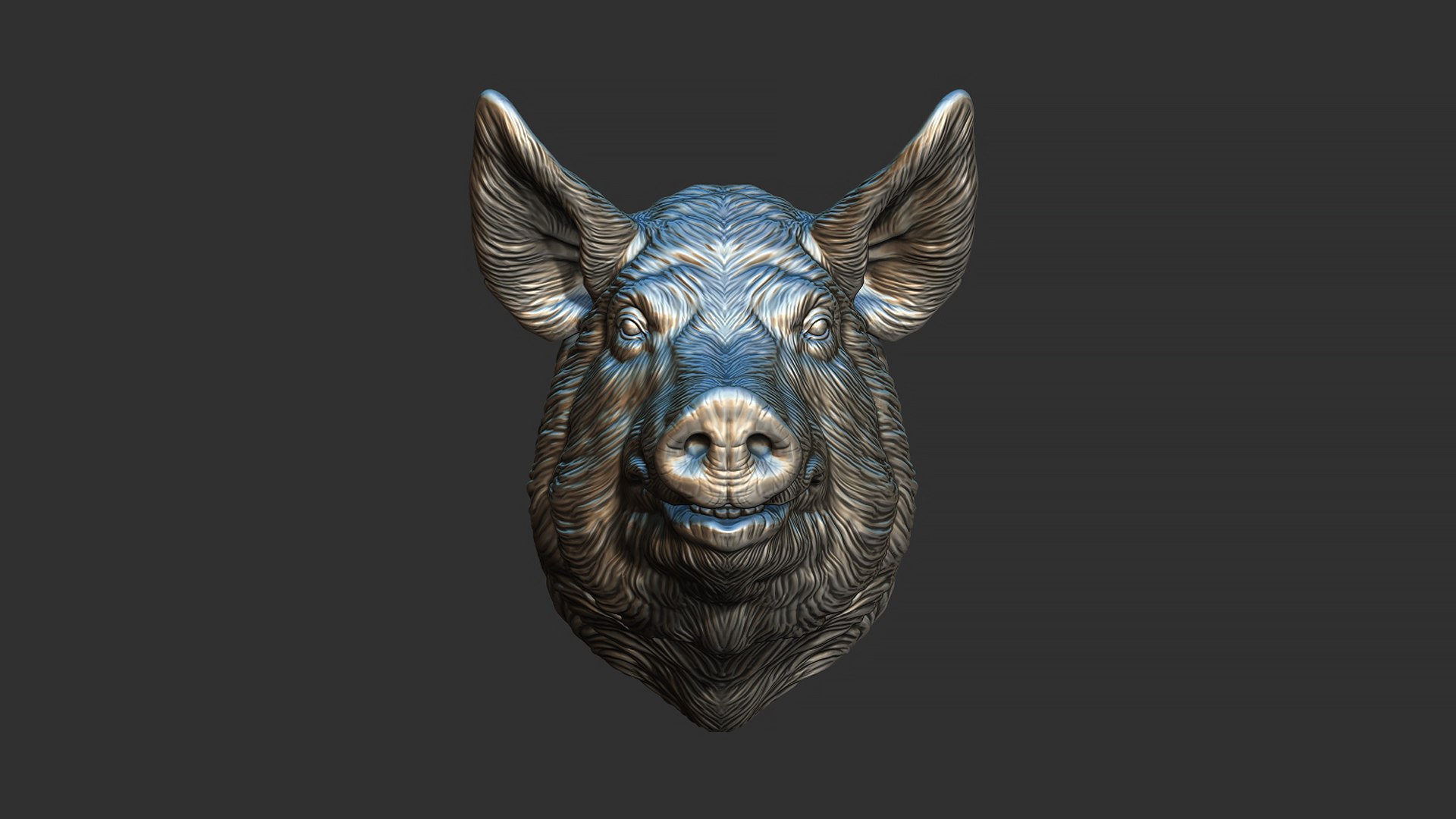 Pig head 3D - TurboSquid 2074103