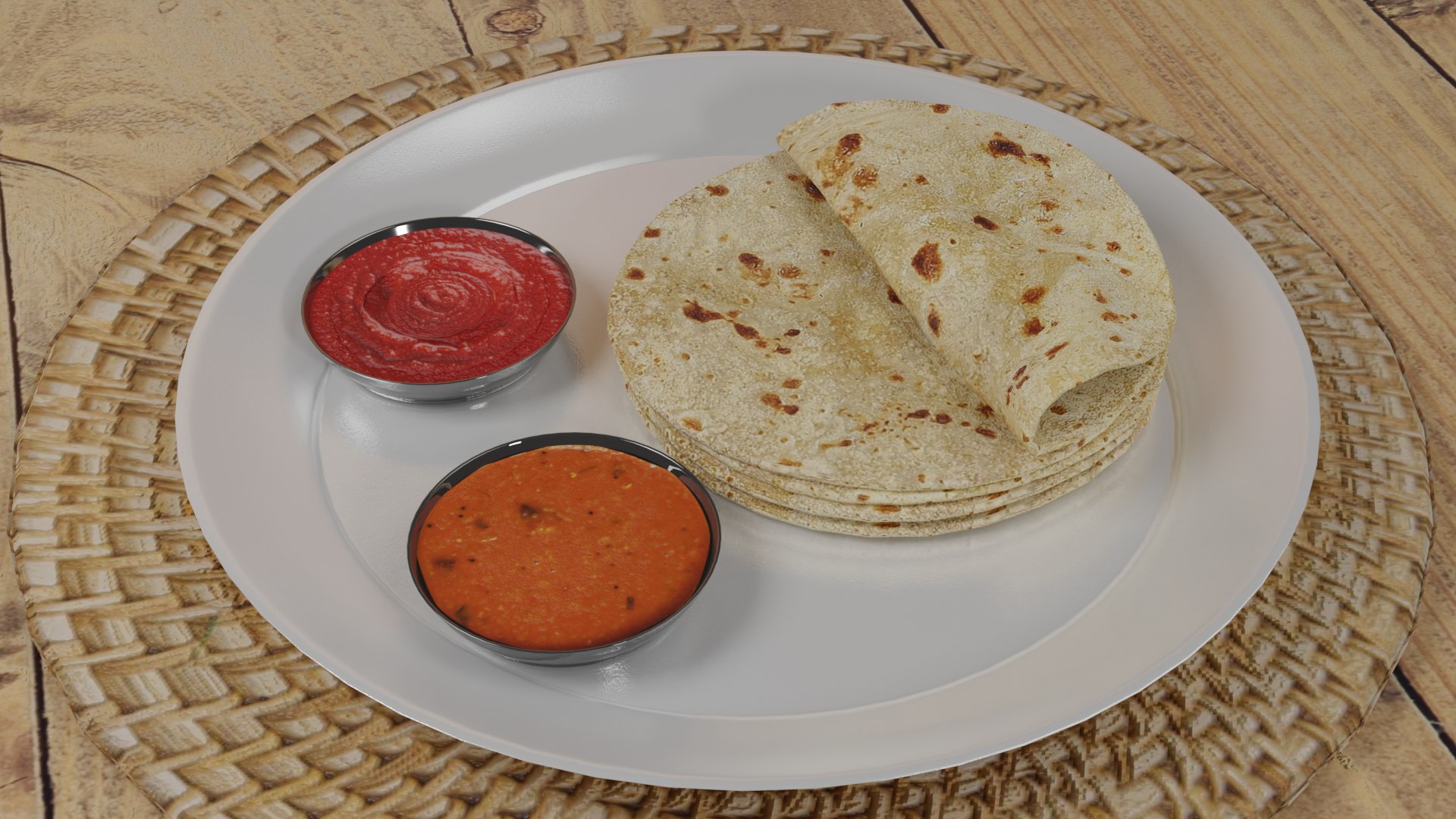 3D Roti Bread 3D Model - TurboSquid 2395727