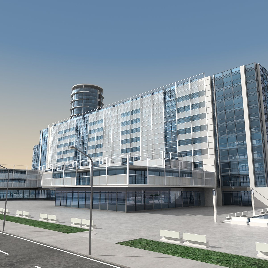 3d modern city buildings model