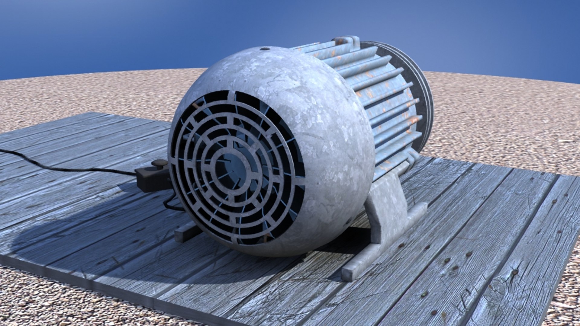 3d Engine Motor Model