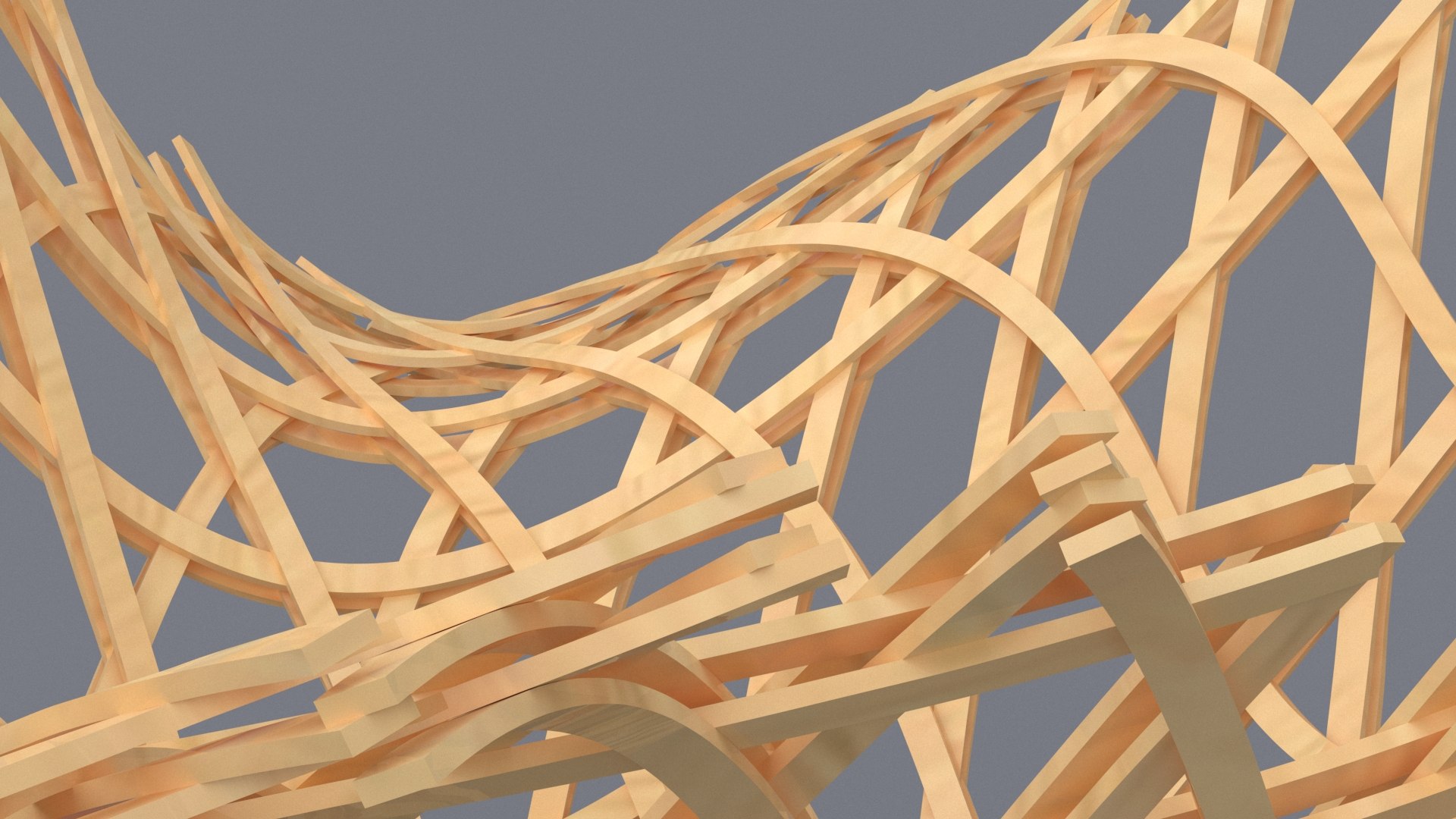 3D Parametric Organic Wooden Structure 02 - TurboSquid 2413025