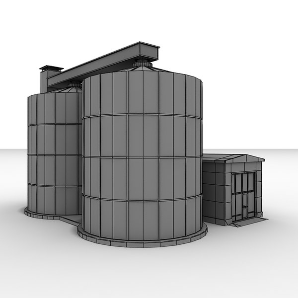 silo 01 industrial structure 3d max