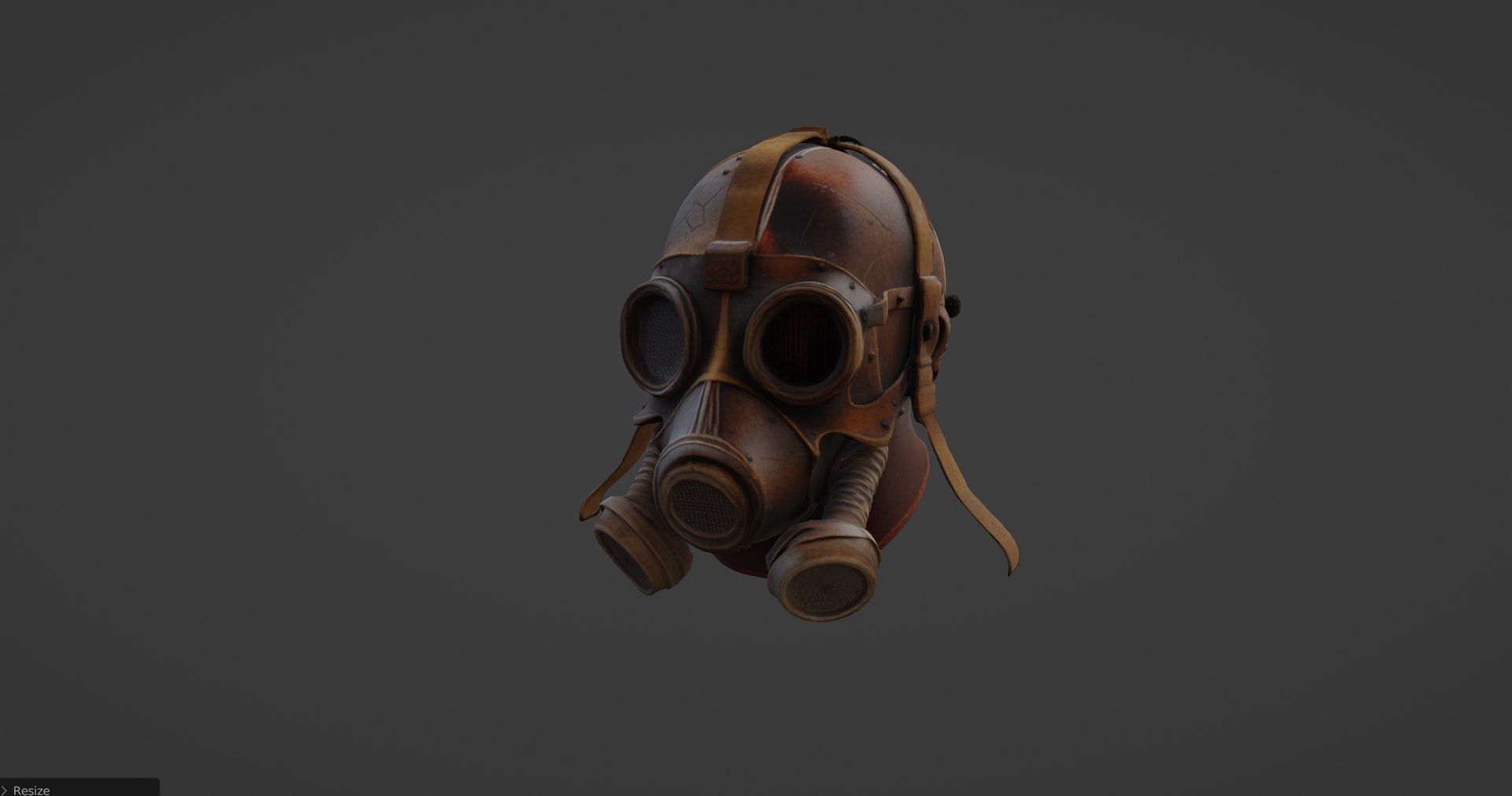 3D Post-Apocalyptic Gas Mask With Rugged Design Model - TurboSquid 2342041