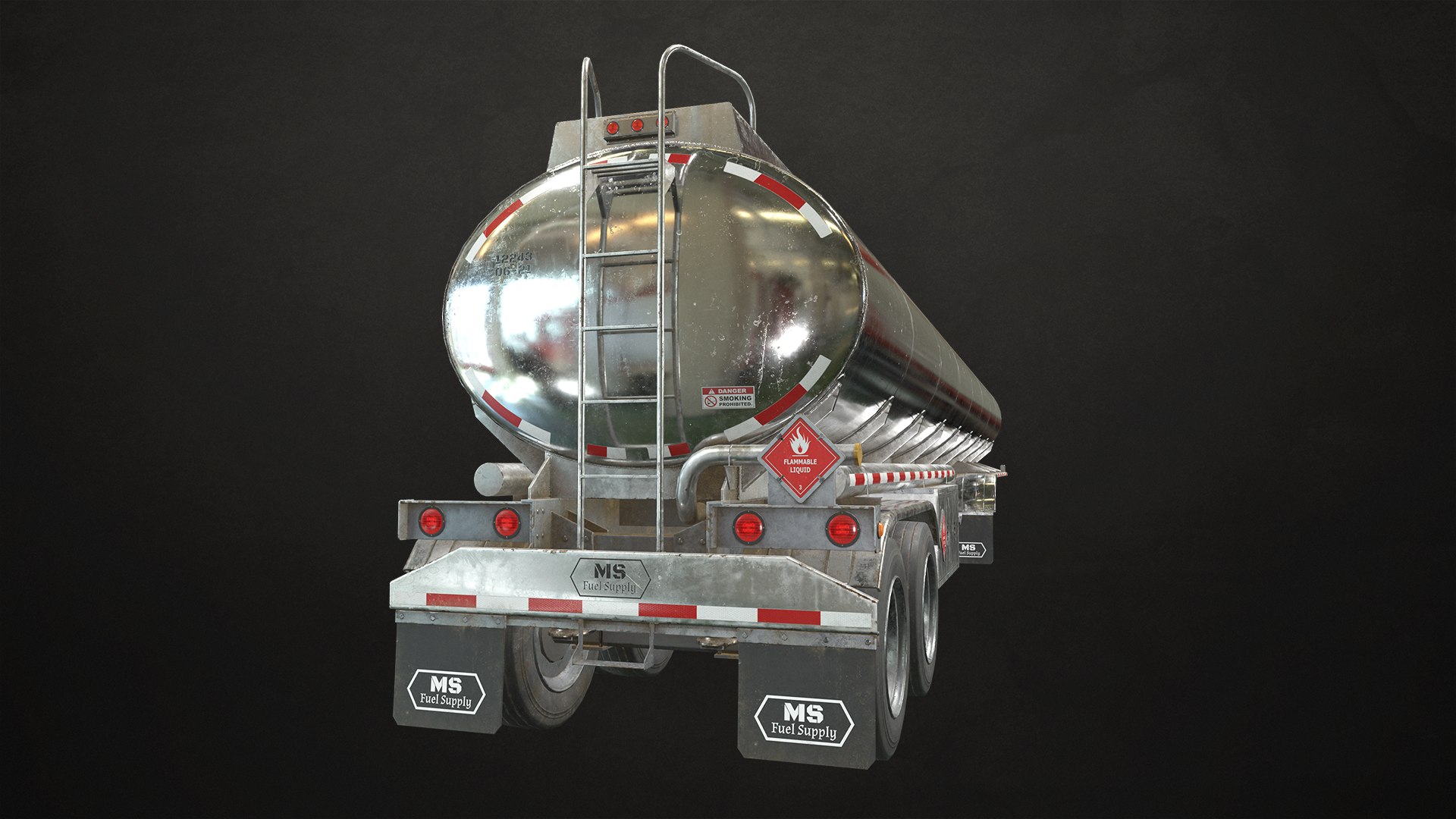 Fuel Tank Trailer - Low Poly 3D Model - TurboSquid 1744726