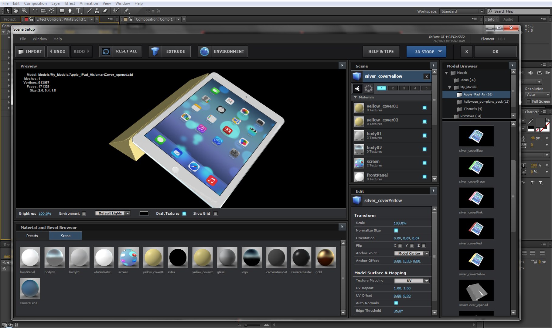 Apple Ipad Air Element 3d 3ds