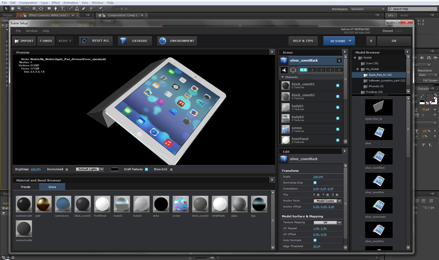 Apple Ipad Air Element 3d 3ds