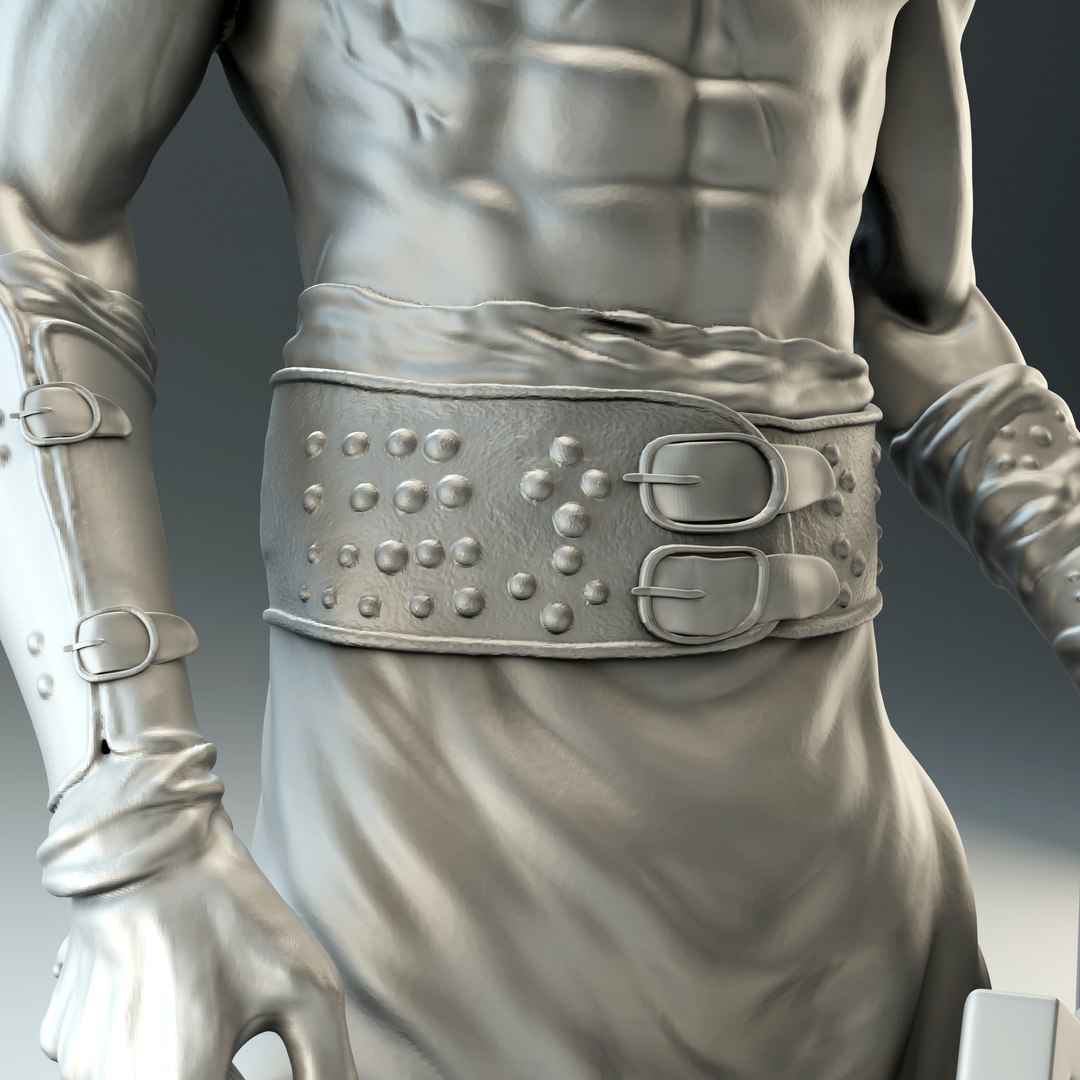 Cossack With Mace And Shield With Trident For 3D Printing 3D Print ...