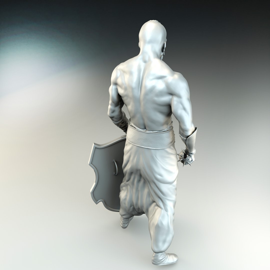 Cossack With Mace And Shield With Trident For 3D Printing 3D Print ...