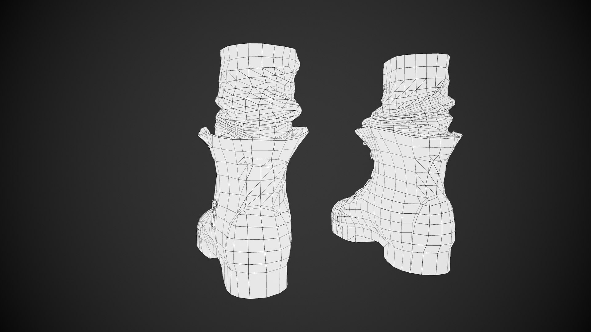 3D Black Half Boots - TurboSquid 2195583